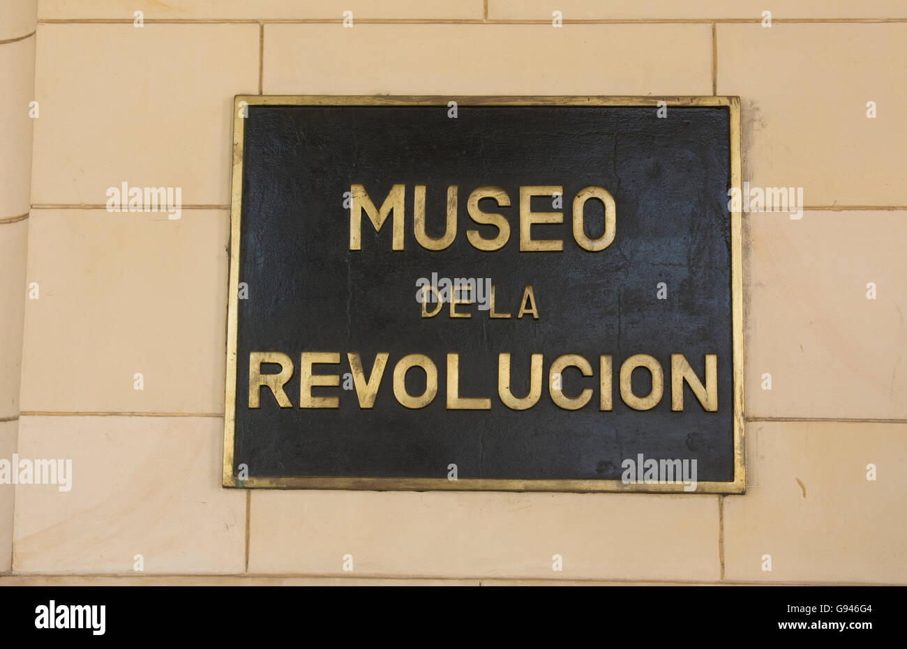 Havana Cuba Revolution Museum entrance sign to museum Stock Photo - Alamy