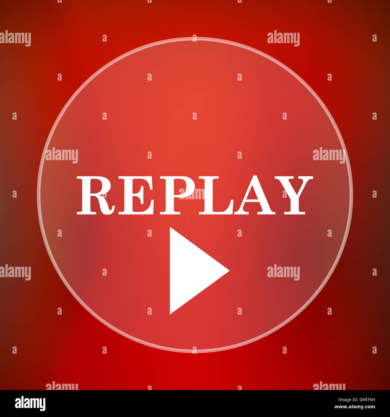 Replay button icon hi-res stock photography and images - Alamy