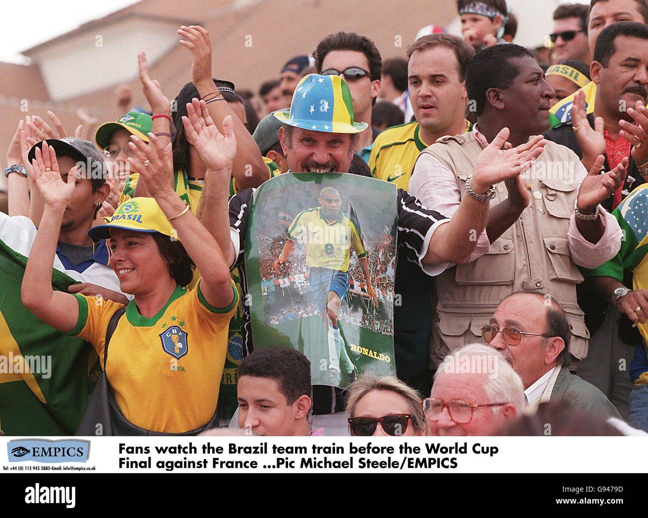 Soccer world cup france 98 final brazil v france hi-res stock ...