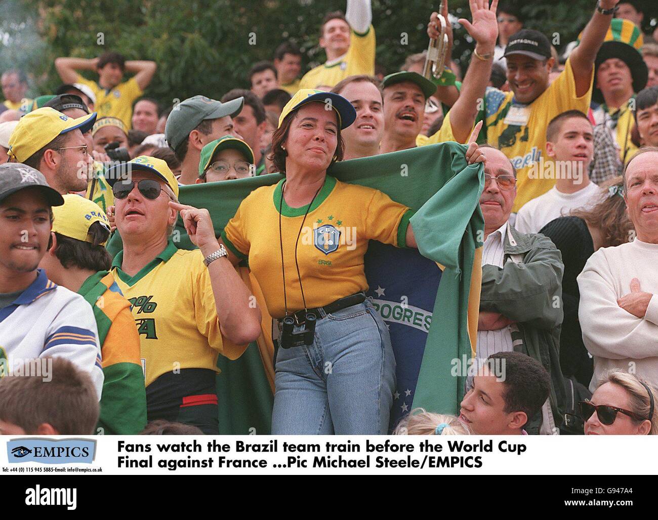 Soccer world cup france 98 final brazil v france hi-res stock ...