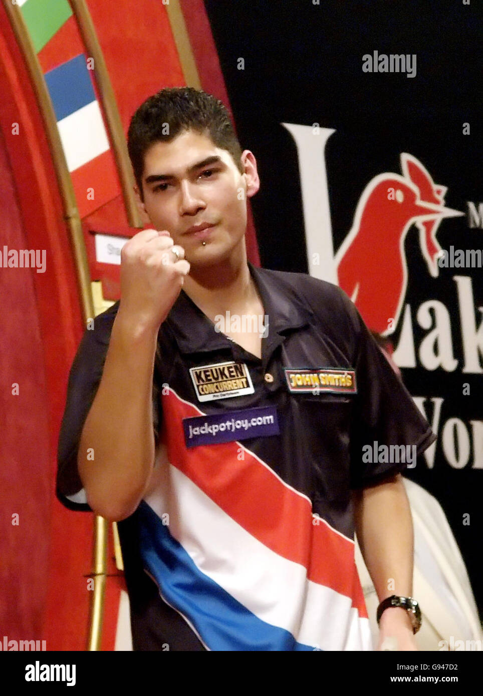 Netherlands' Jelle Klaasen celebrates his 6-3 victory over England's ...