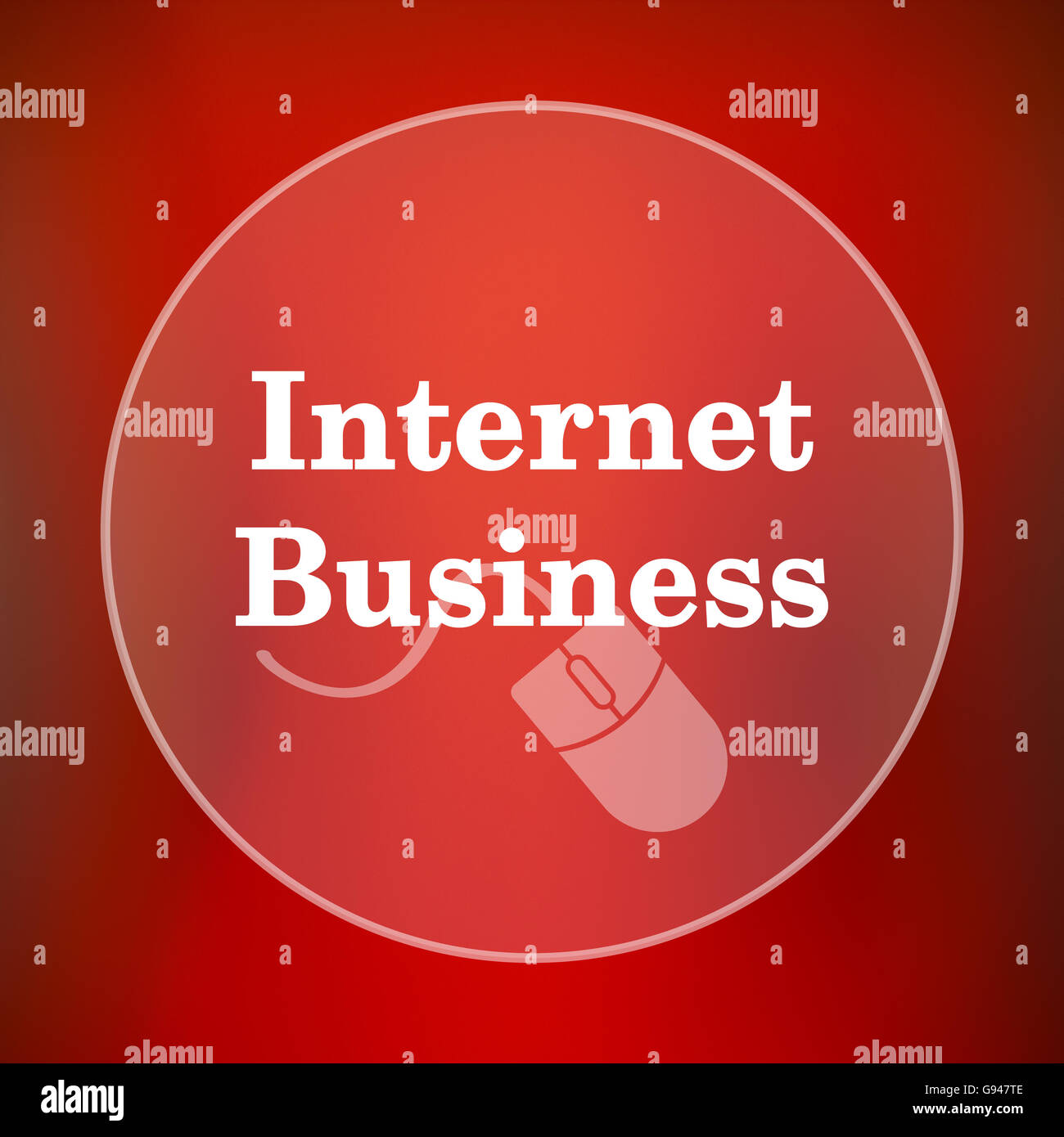 Internet business icon. Internet button on red background Stock Photo ...