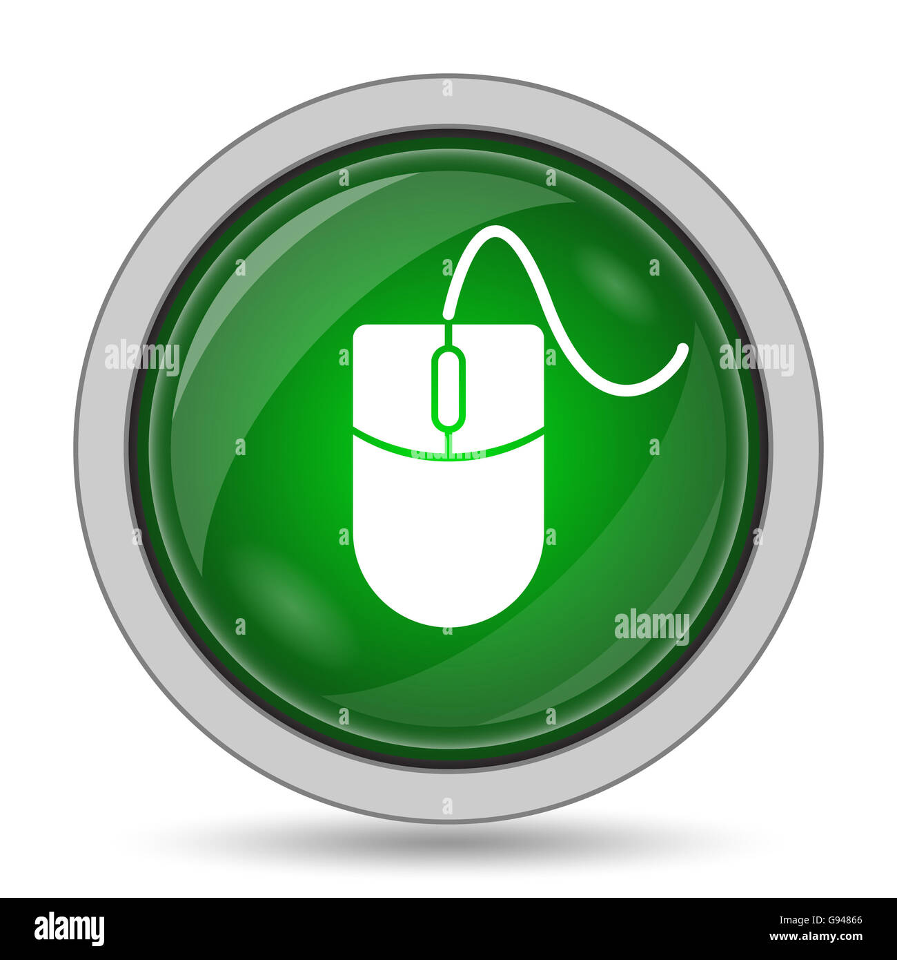 Mouse icon. Internet button on white background Stock Photo - Alamy