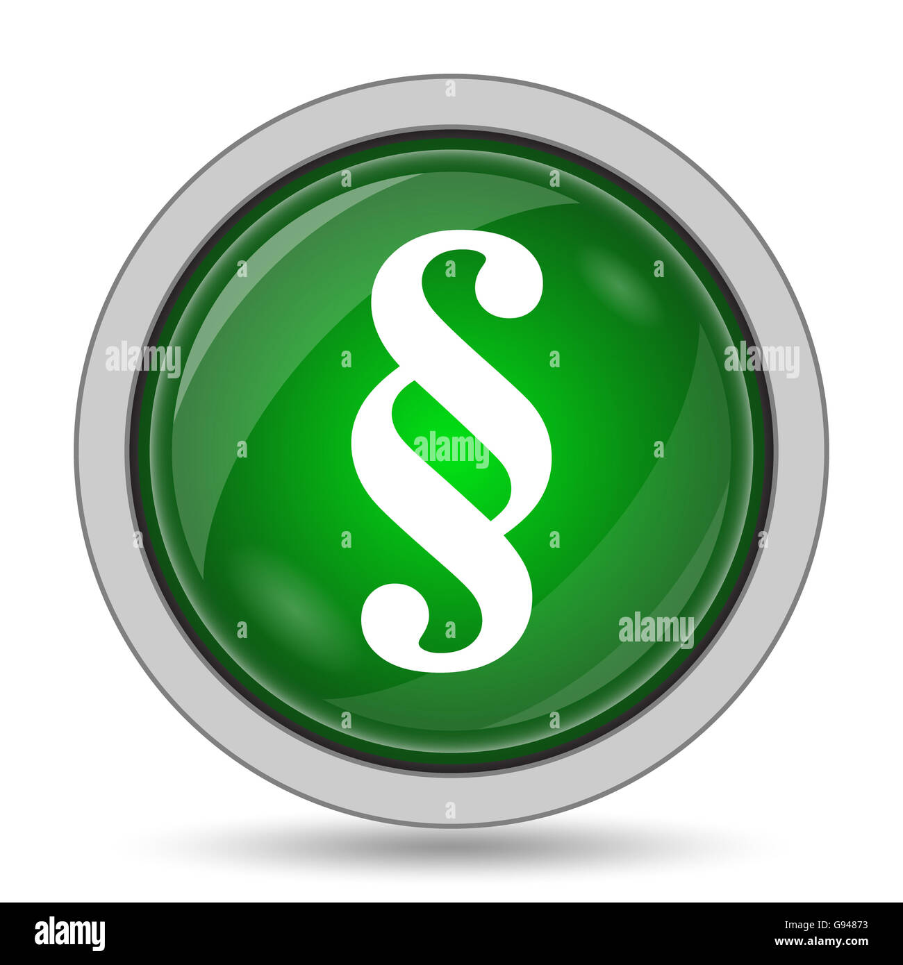 Paragraph icon. Internet button on white background Stock Photo - Alamy