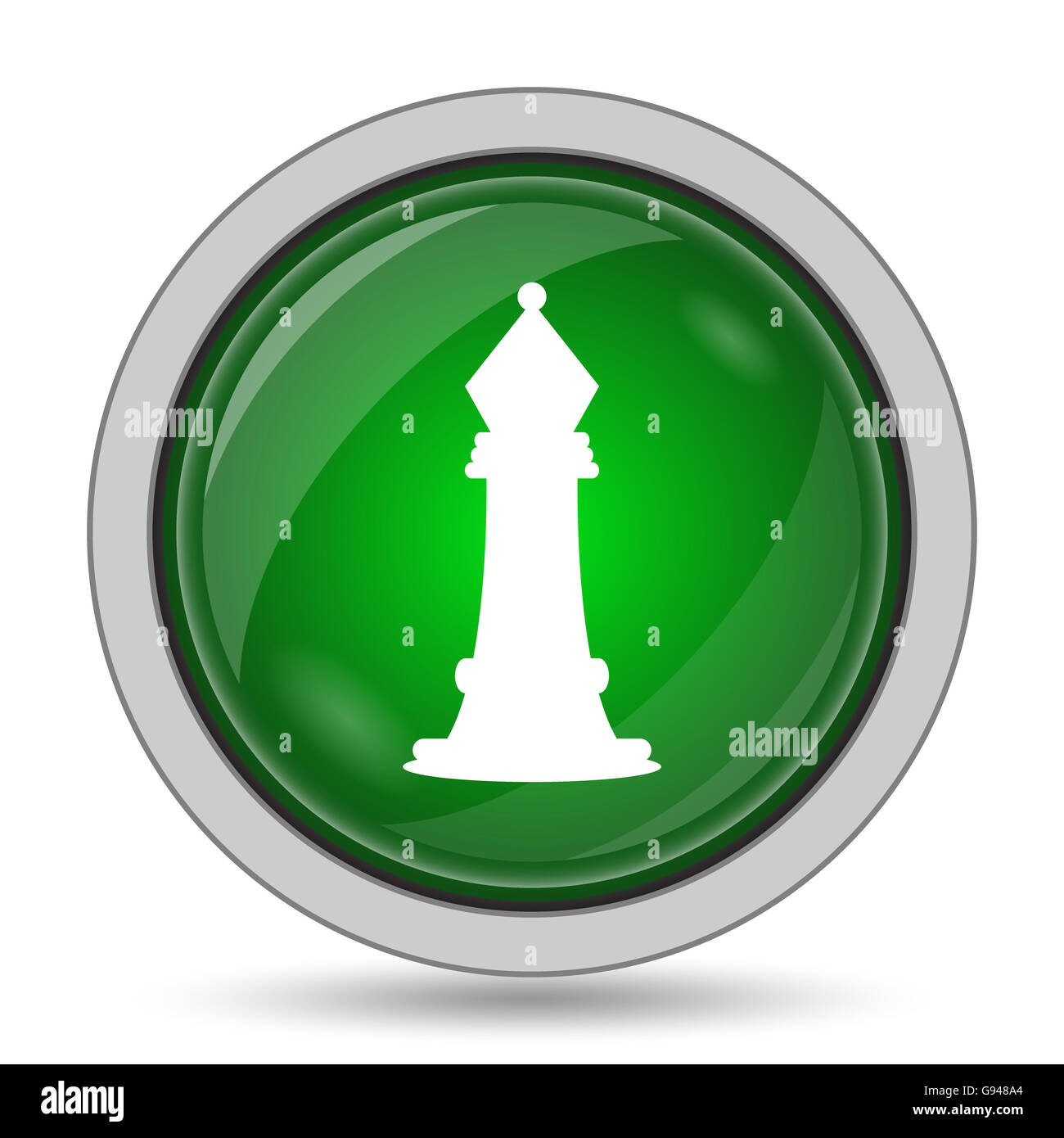 Chess icon. Internet button on white background Stock Photo - Alamy