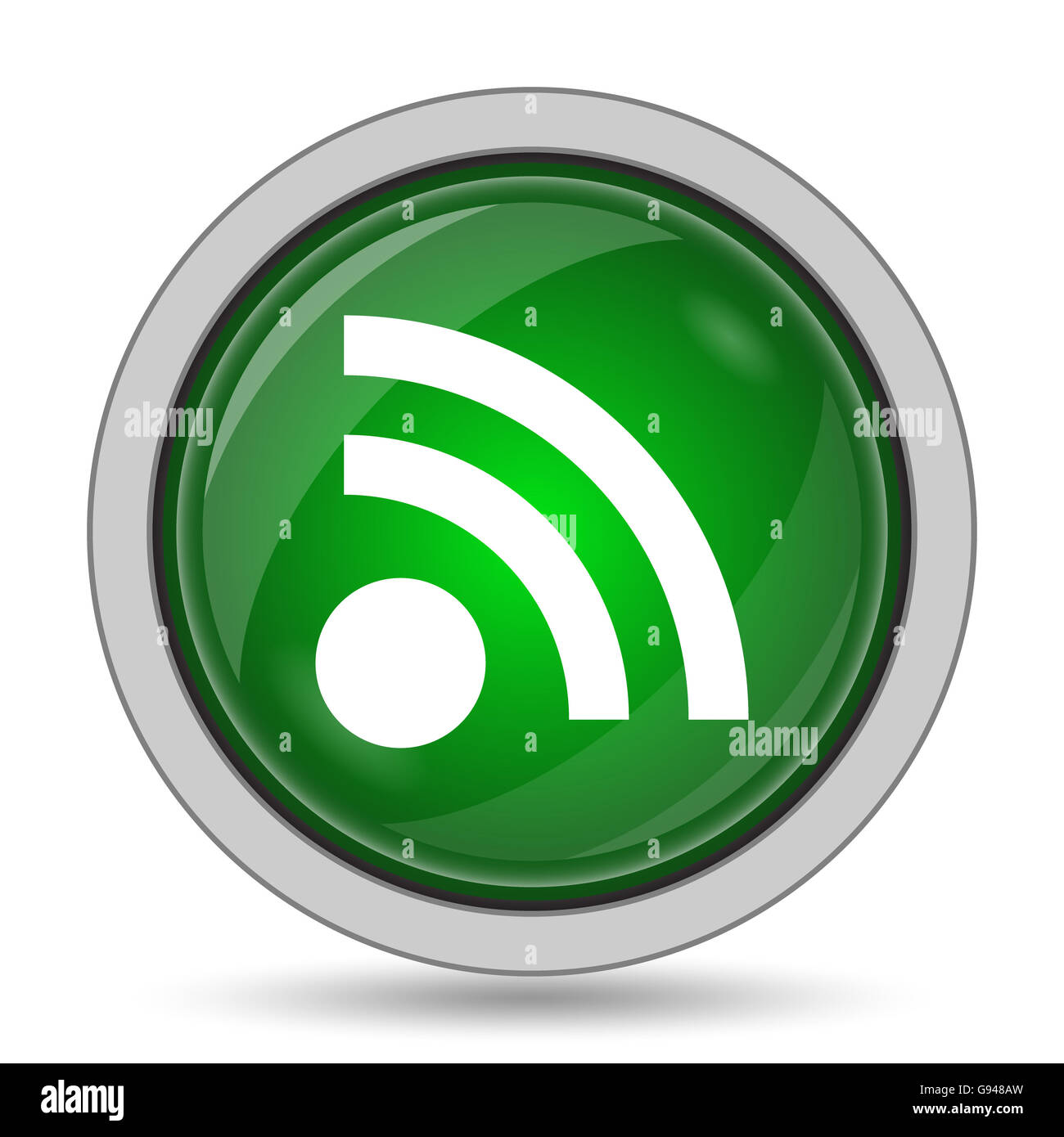 Rss sign icon. Internet button on white background Stock Photo - Alamy