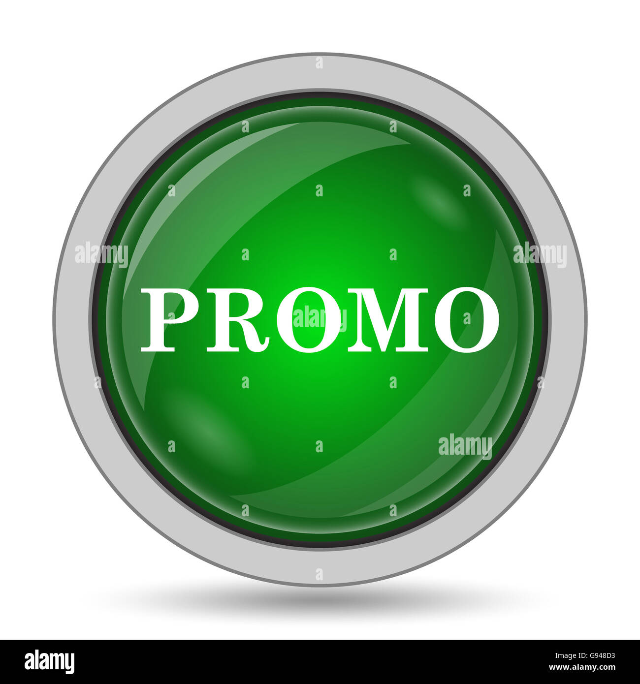 Promo icon. Internet button on white background Stock Photo - Alamy