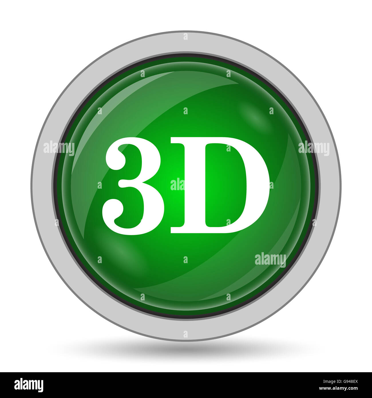 3D icon. Internet button on white background Stock Photo - Alamy