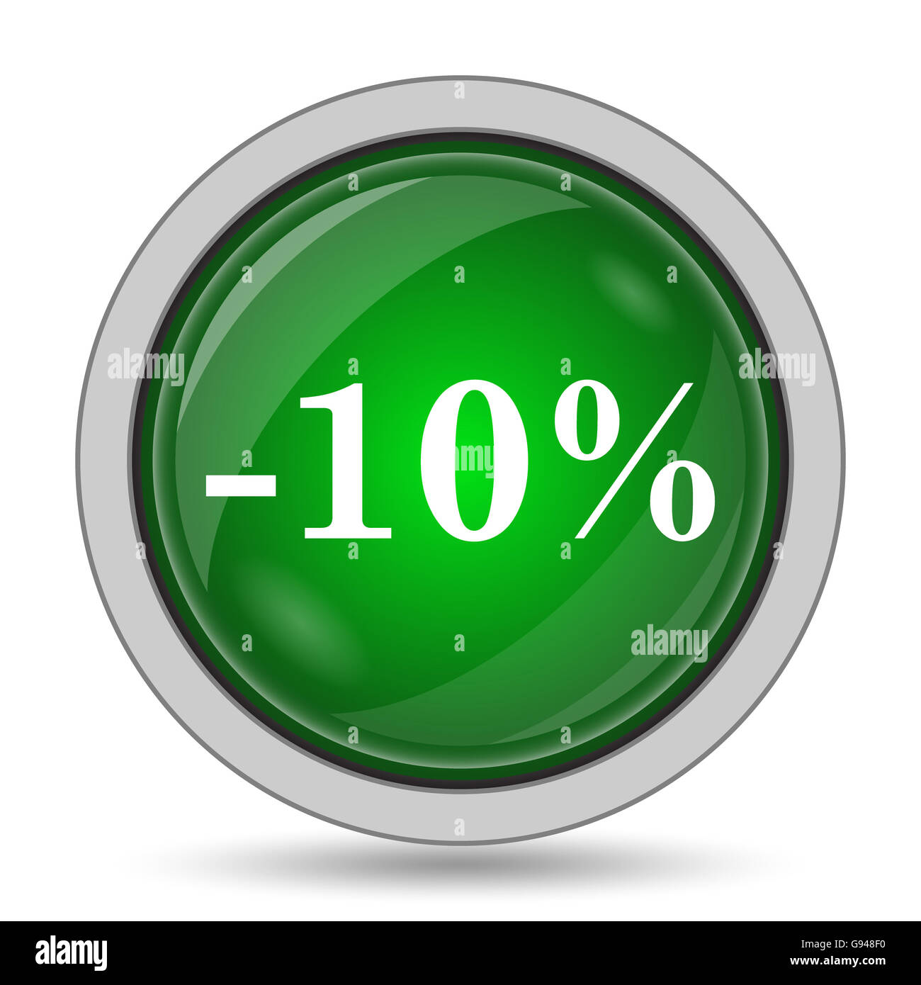 10 percent discount icon. Internet button on white background Stock ...
