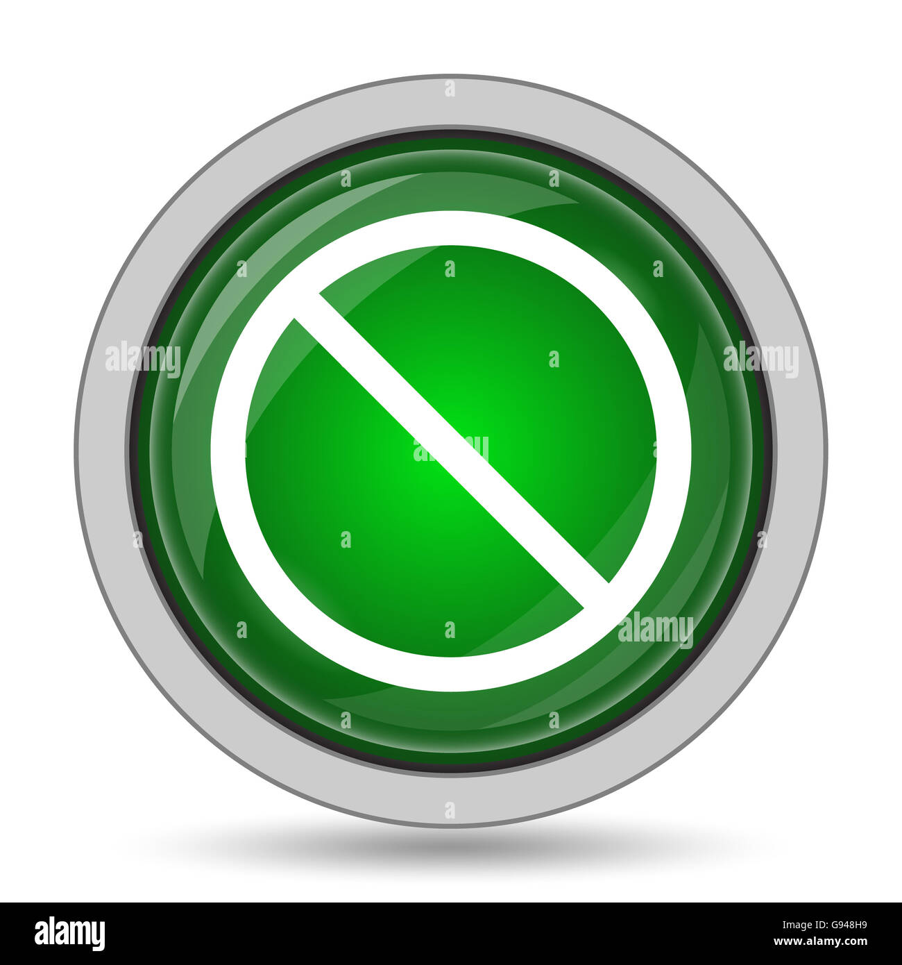 Forbidden icon. Internet button on white background Stock Photo - Alamy