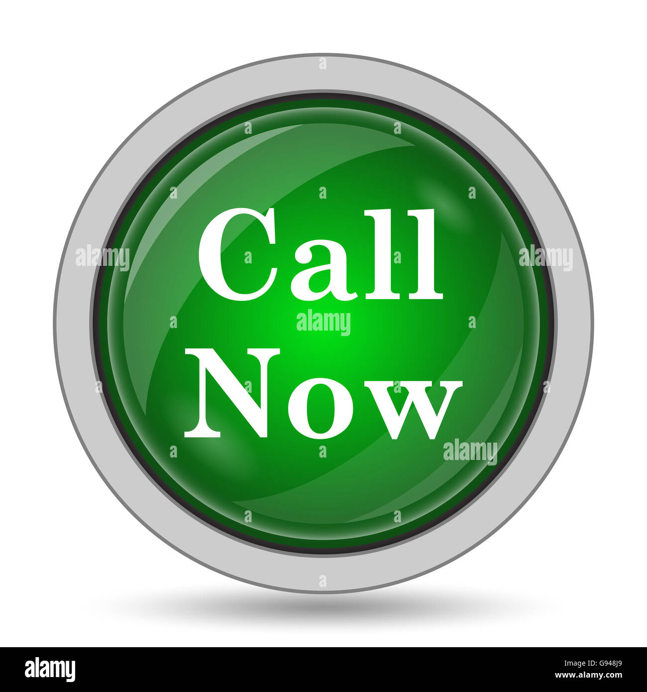 Call now icon. Internet button on white background Stock Photo - Alamy