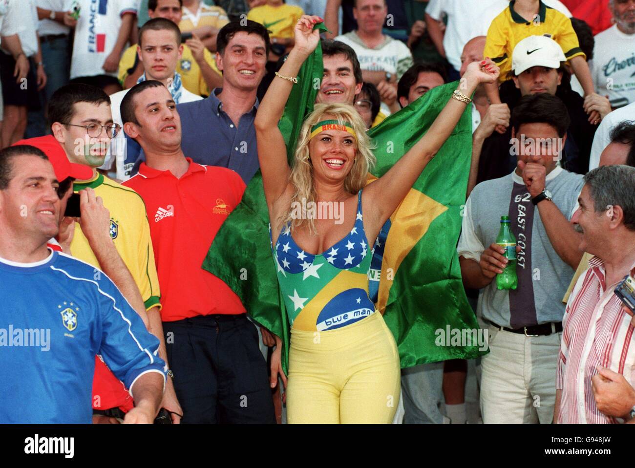 Soccer - World Cup France 98 - Group A - Brazil v Norway Stock Photo ...