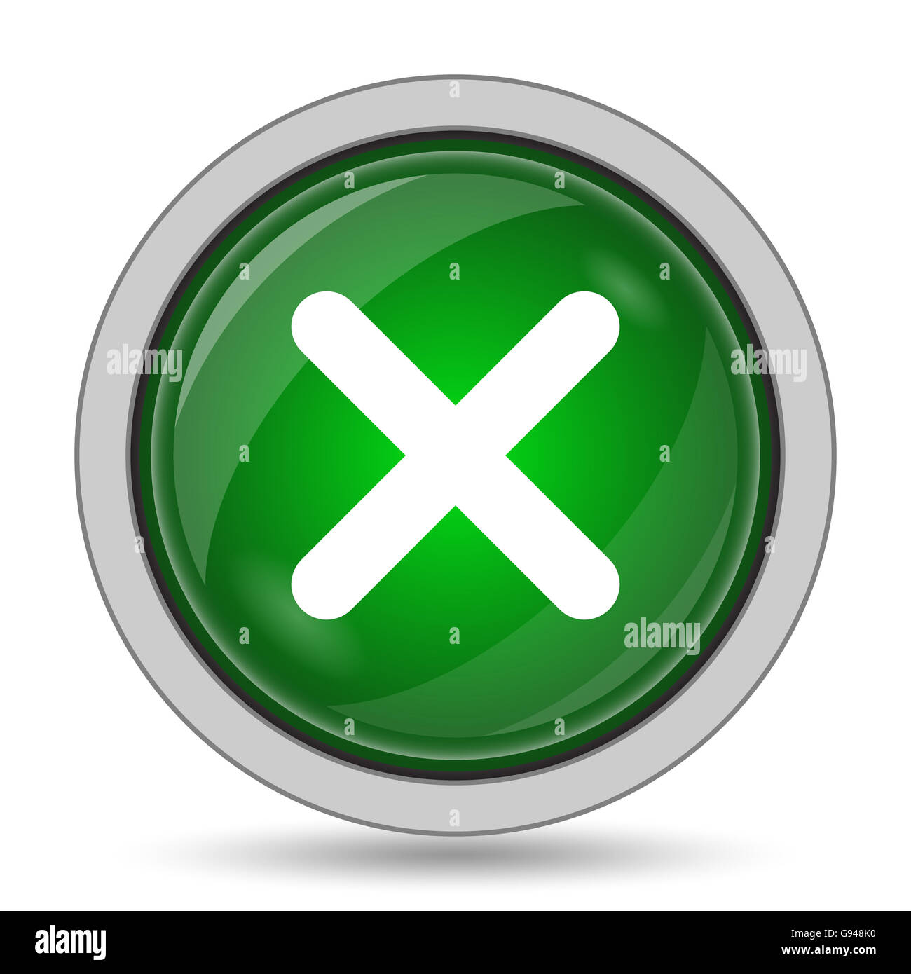X close icon. Internet button on white background Stock Photo - Alamy