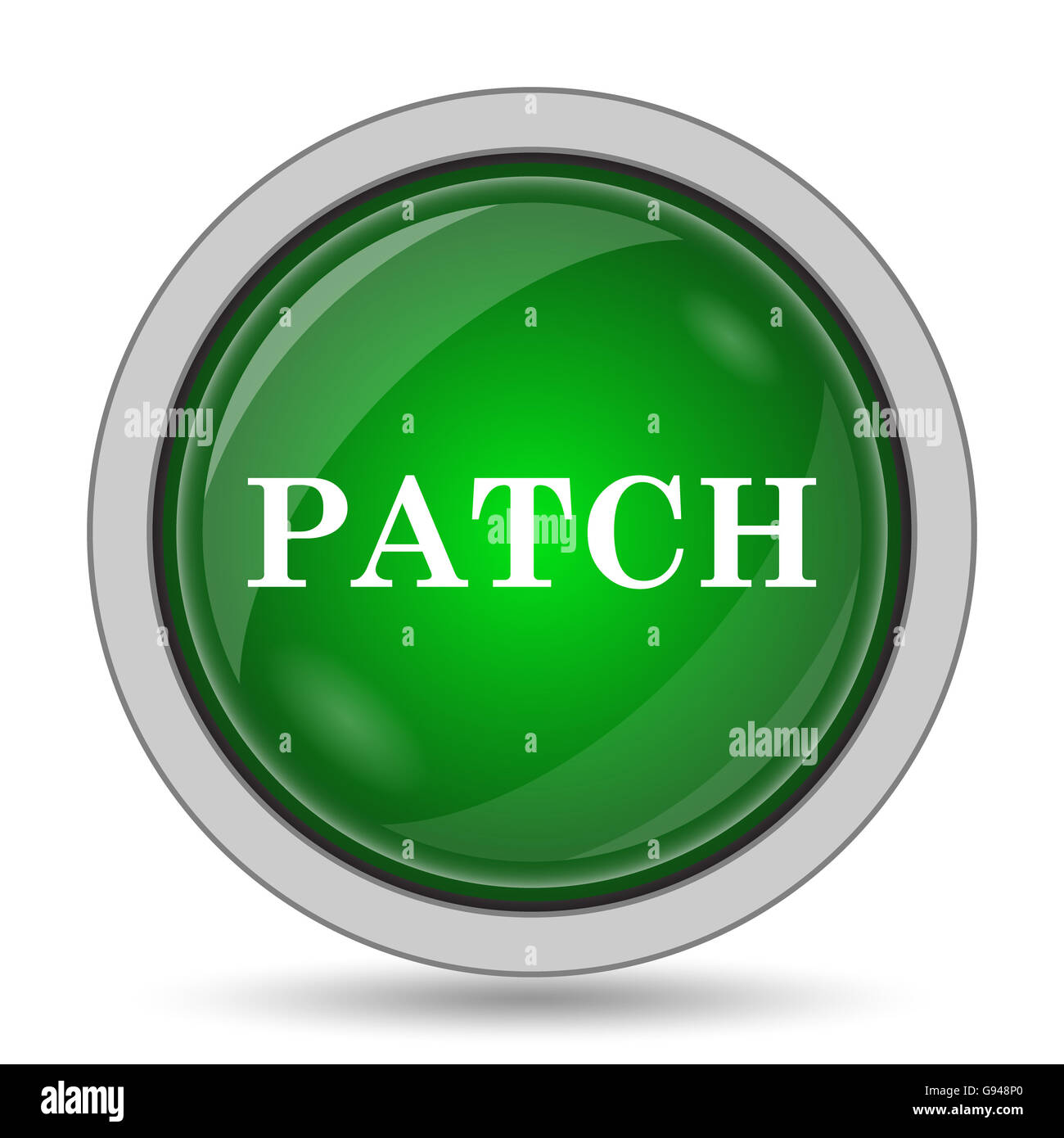 Patch icon. Internet button on white background Stock Photo - Alamy