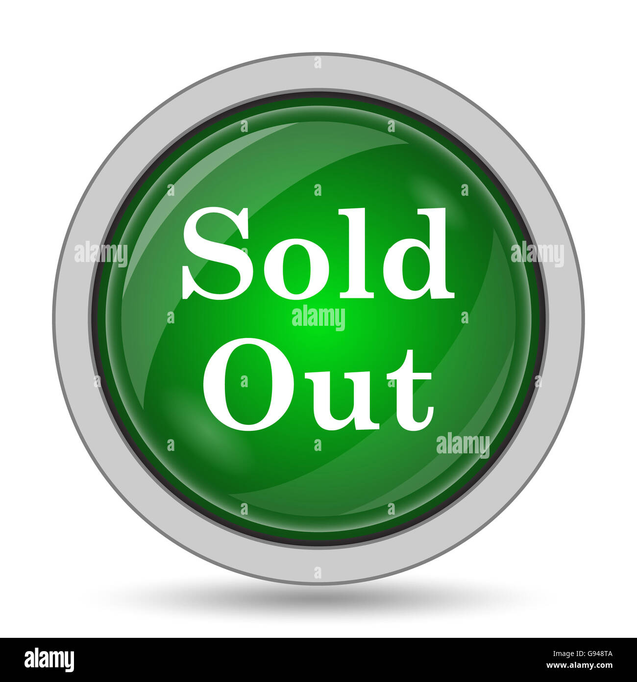 Sold out icon. Internet button on white background Stock Photo - Alamy