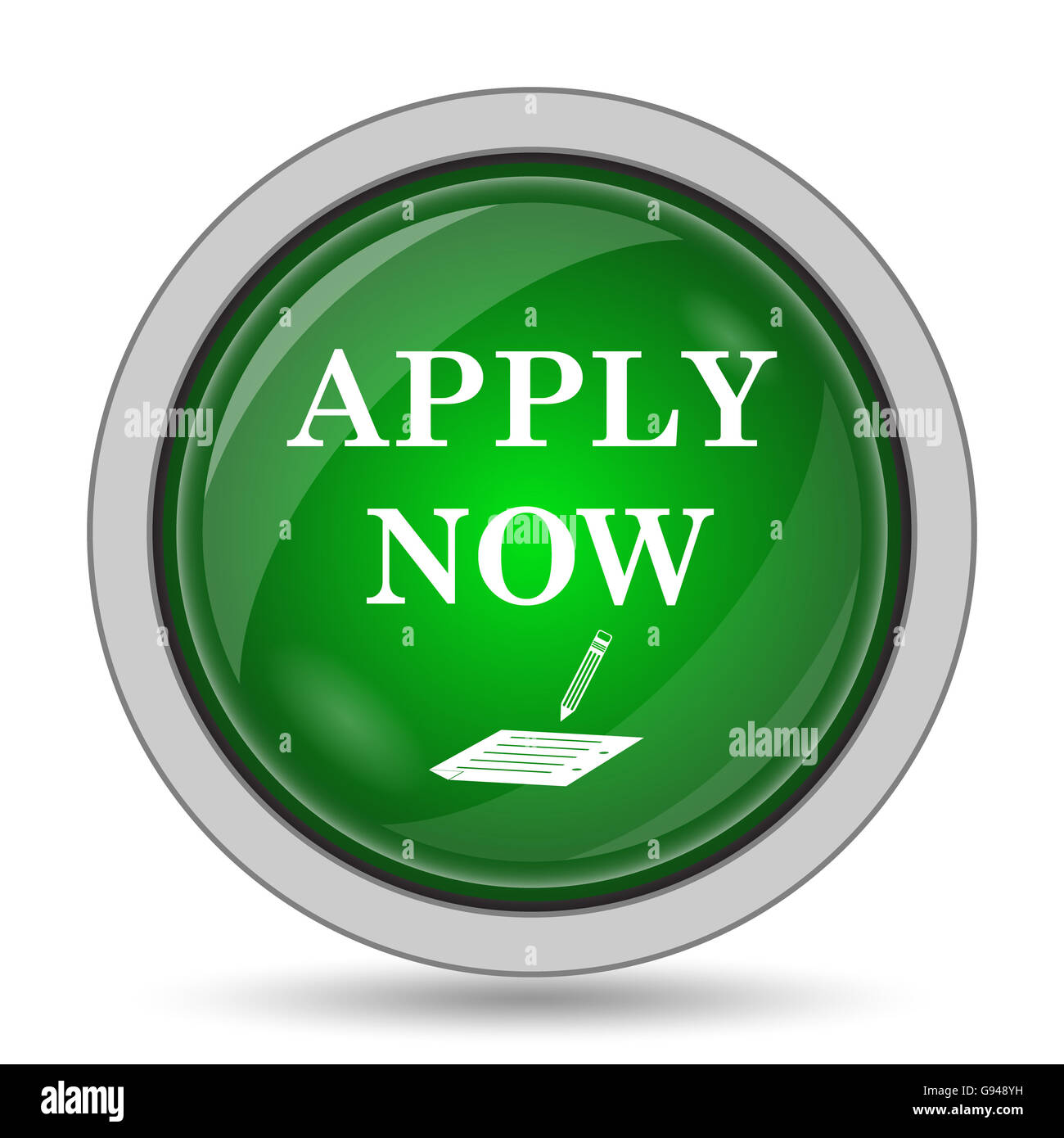 Apply now icon. Internet button on white background Stock Photo - Alamy