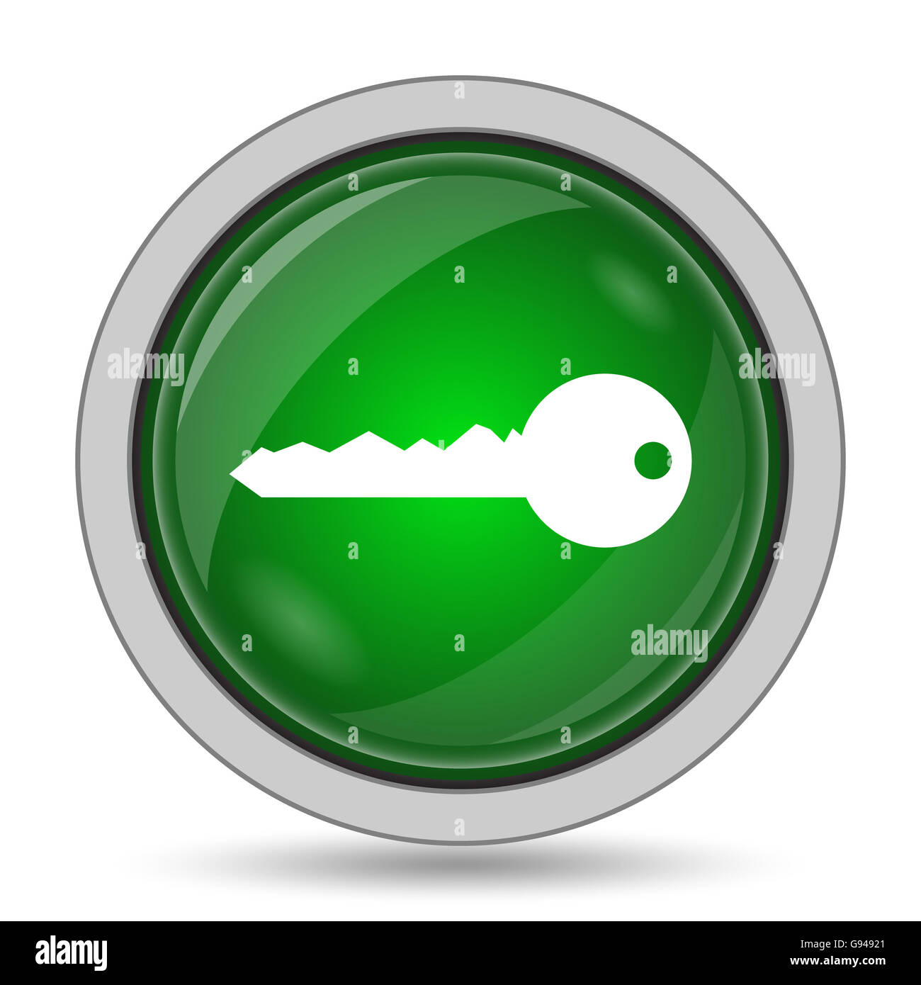 Key icon. Internet button on white background Stock Photo - Alamy