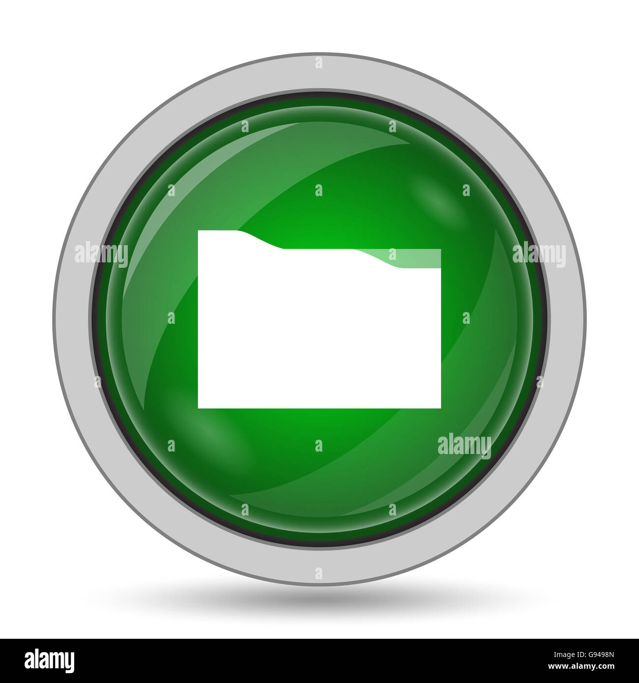 Folder icon. Internet button on white background Stock Photo - Alamy