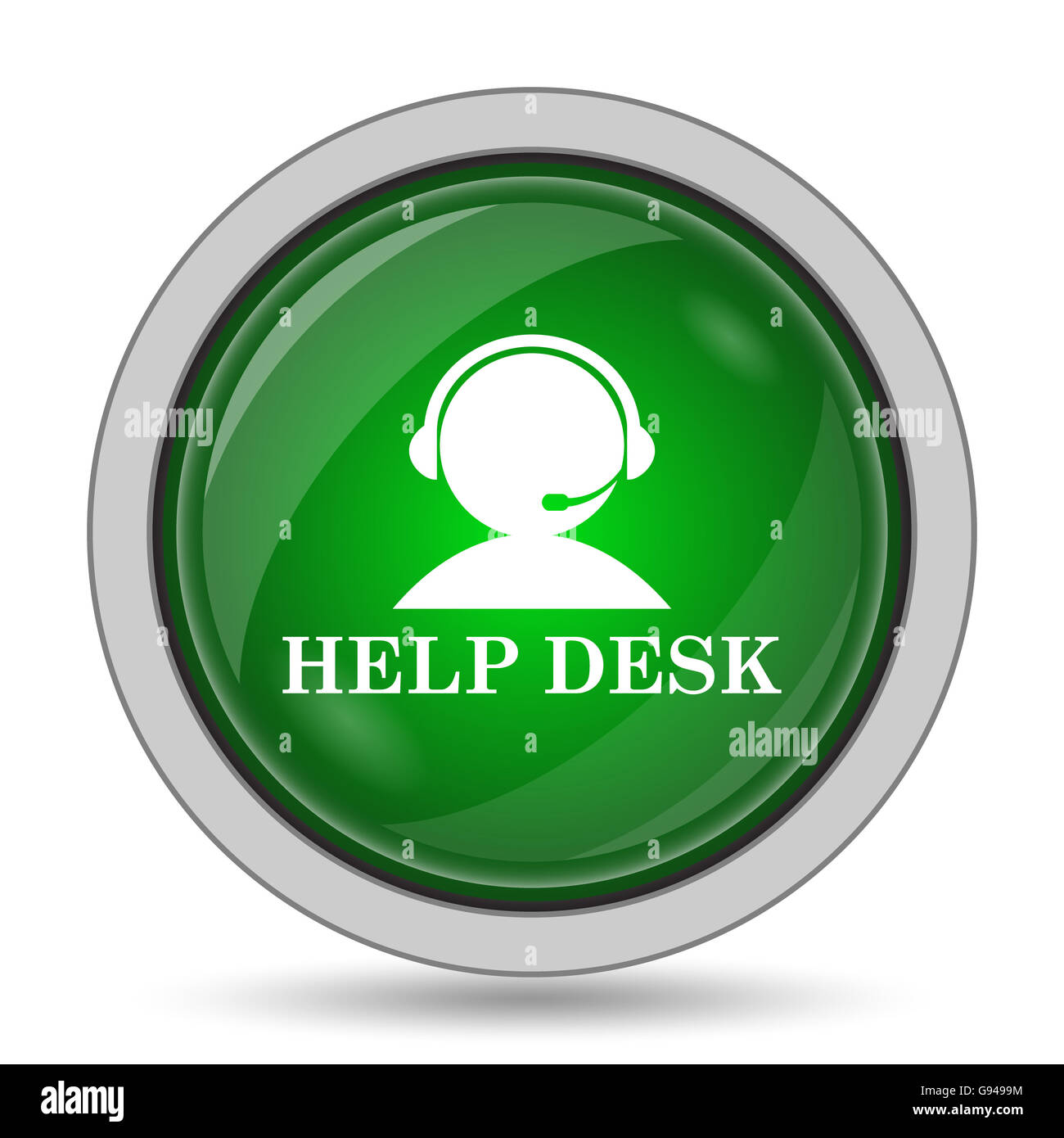 Helpdesk icon. Internet button on white background Stock Photo - Alamy