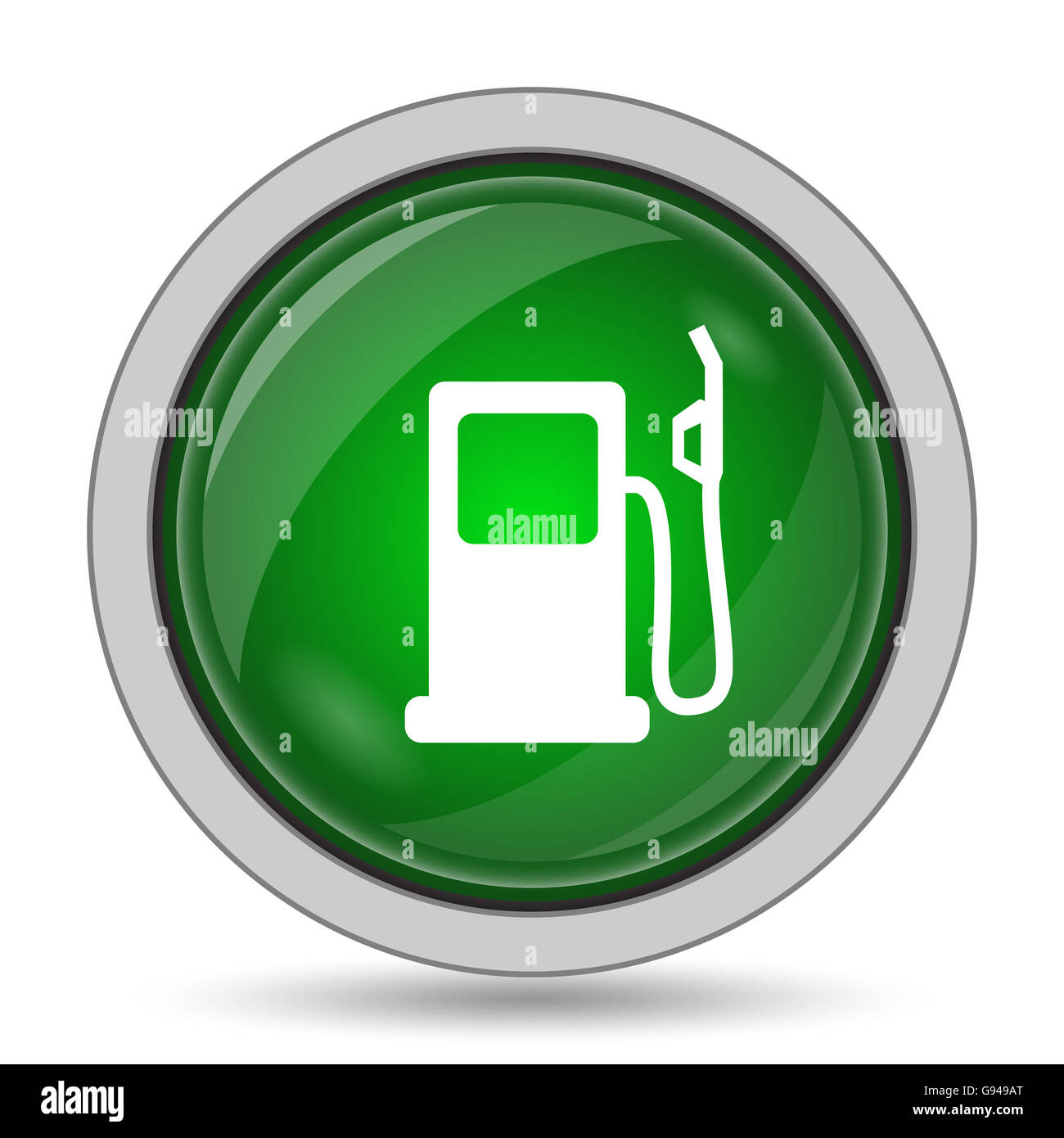 Gas pump icon. Internet button on white background Stock Photo - Alamy