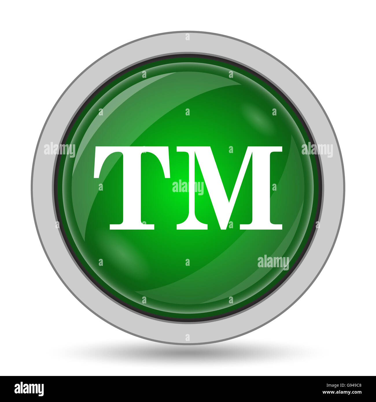 Trade mark icon. Internet button on white background Stock Photo - Alamy