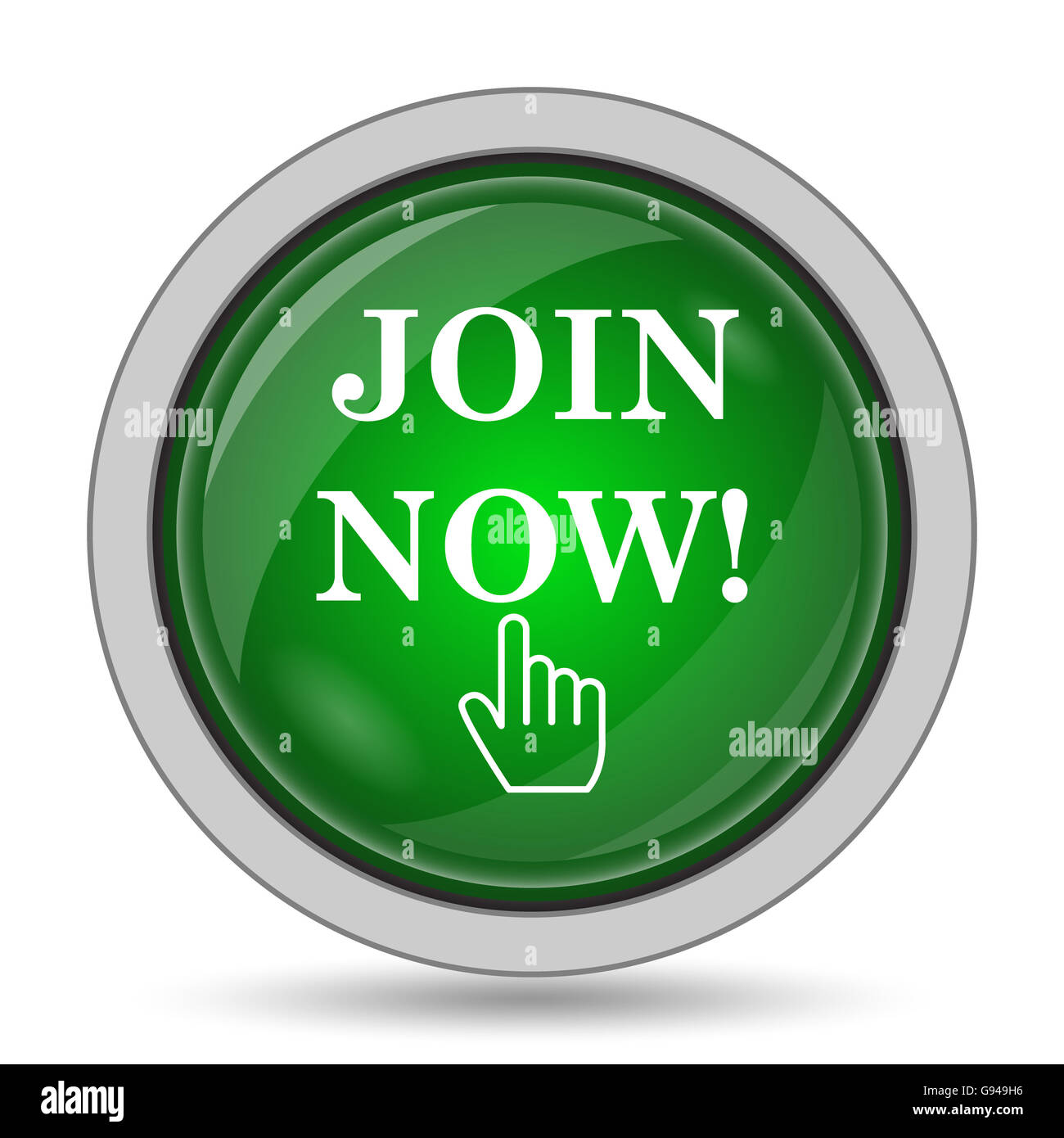 Join now icon. Internet button on white background Stock Photo - Alamy