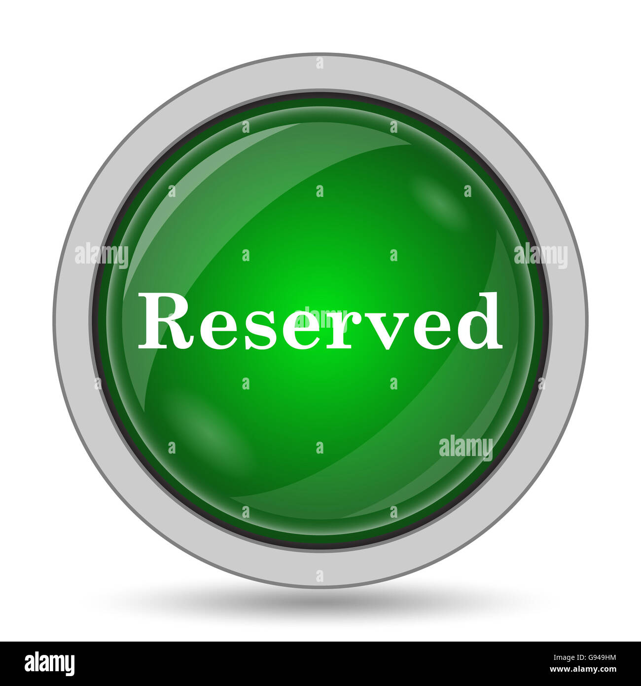 Reserved icon. Internet button on white background Stock Photo - Alamy