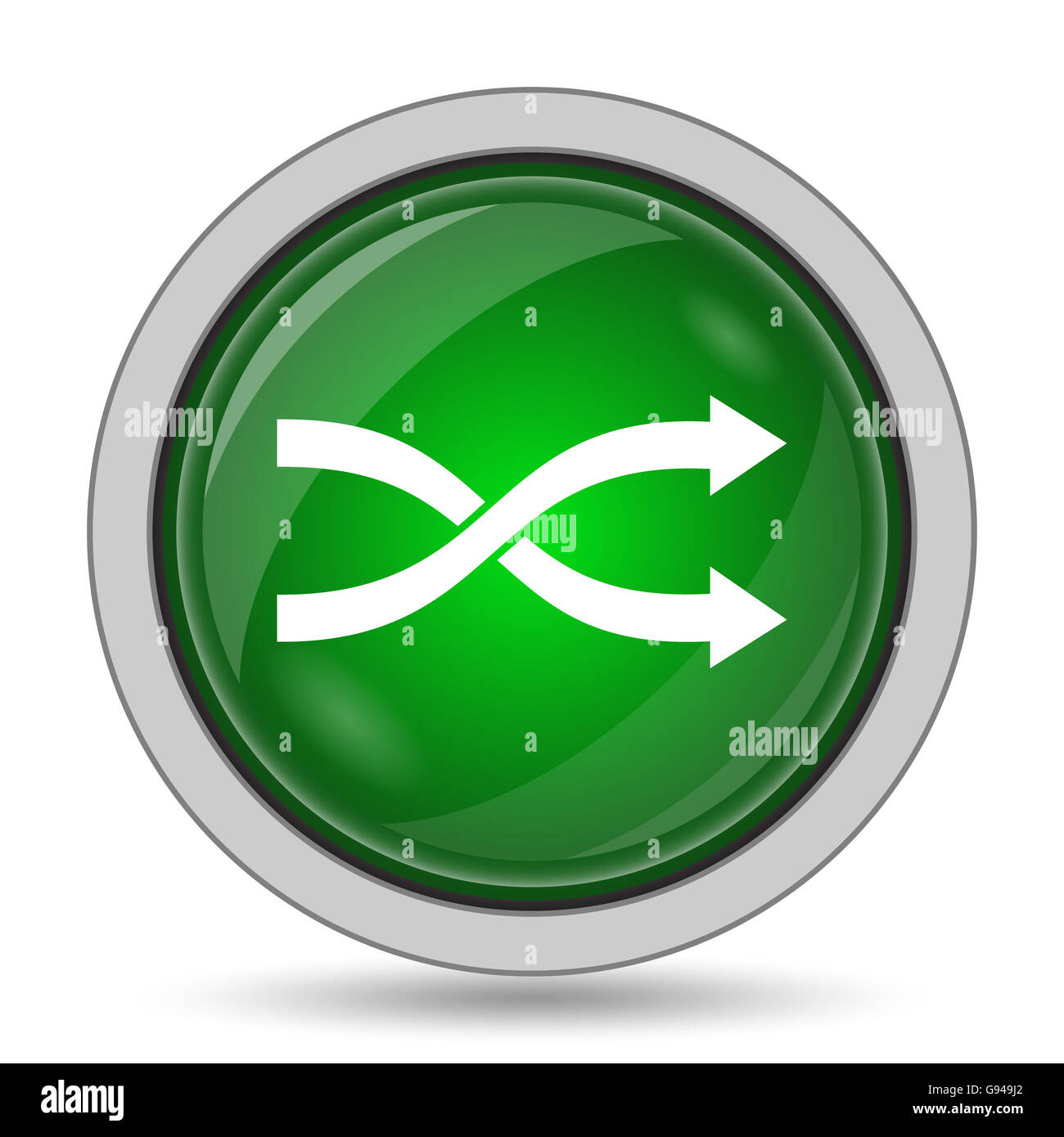 Shuffle icon. Internet button on white background Stock Photo - Alamy