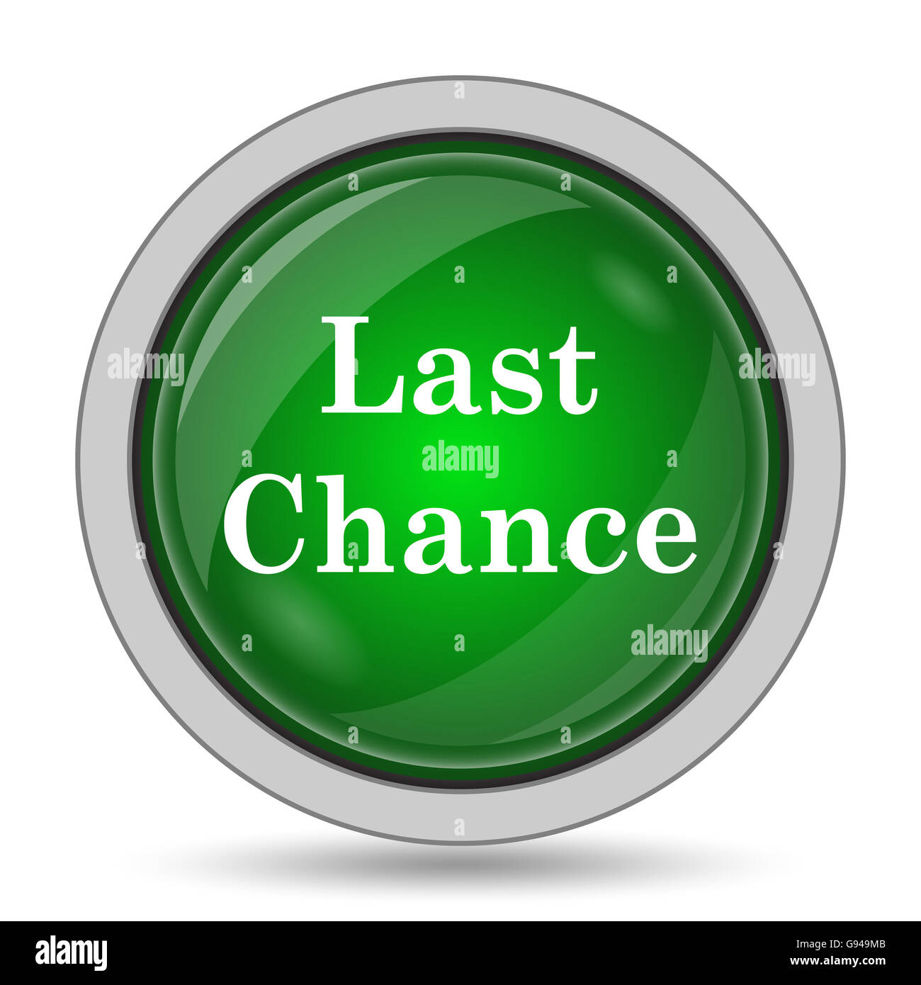 Last chance icon. Internet button on white background Stock Photo - Alamy
