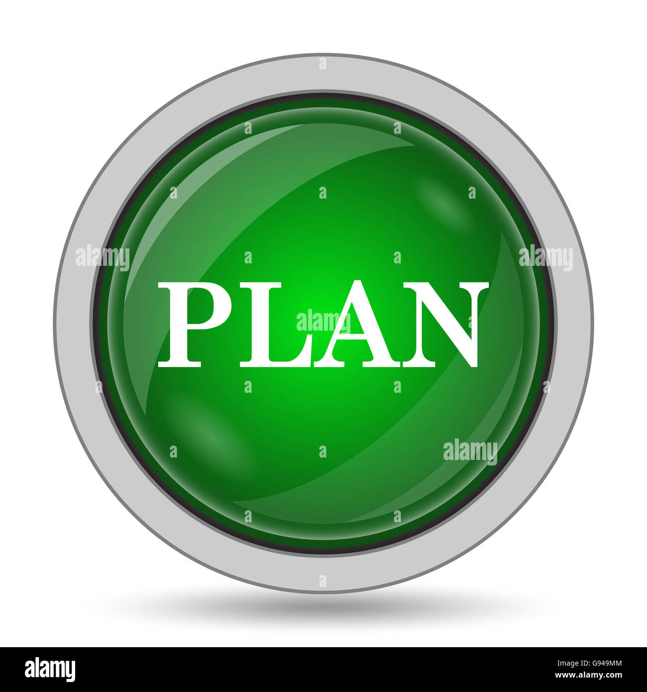 Plan icon. Internet button on white background Stock Photo - Alamy