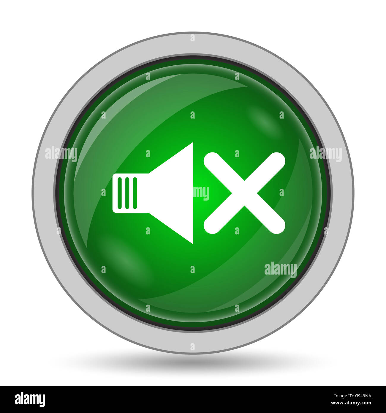 No sound icon. Internet button on white background Stock Photo - Alamy