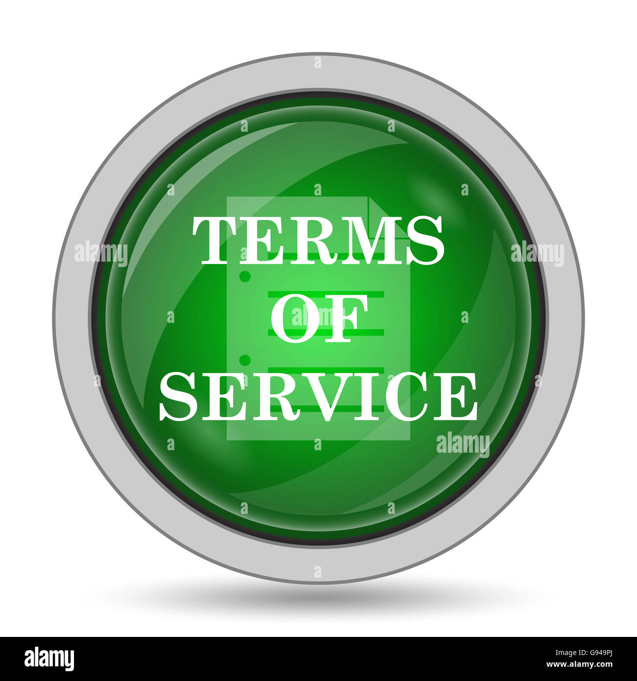 Terms of service icon. Internet button on white background Stock Photo ...