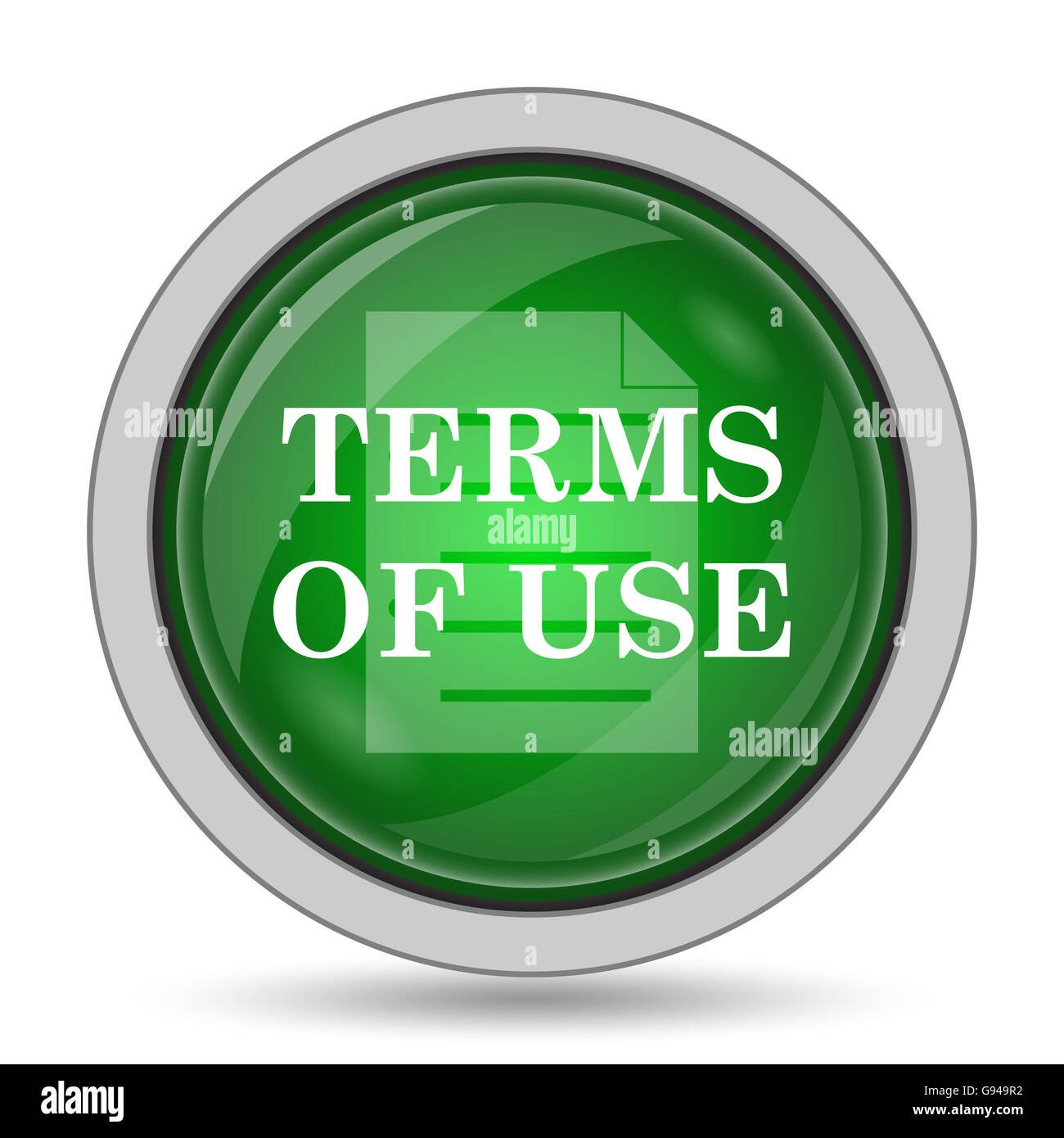 Terms of use icon. Internet button on white background Stock Photo - Alamy