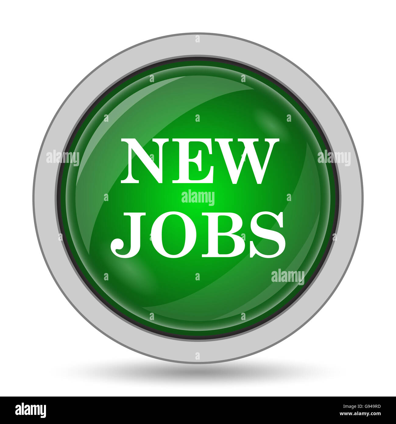 New jobs icon. Internet button on white background Stock Photo - Alamy