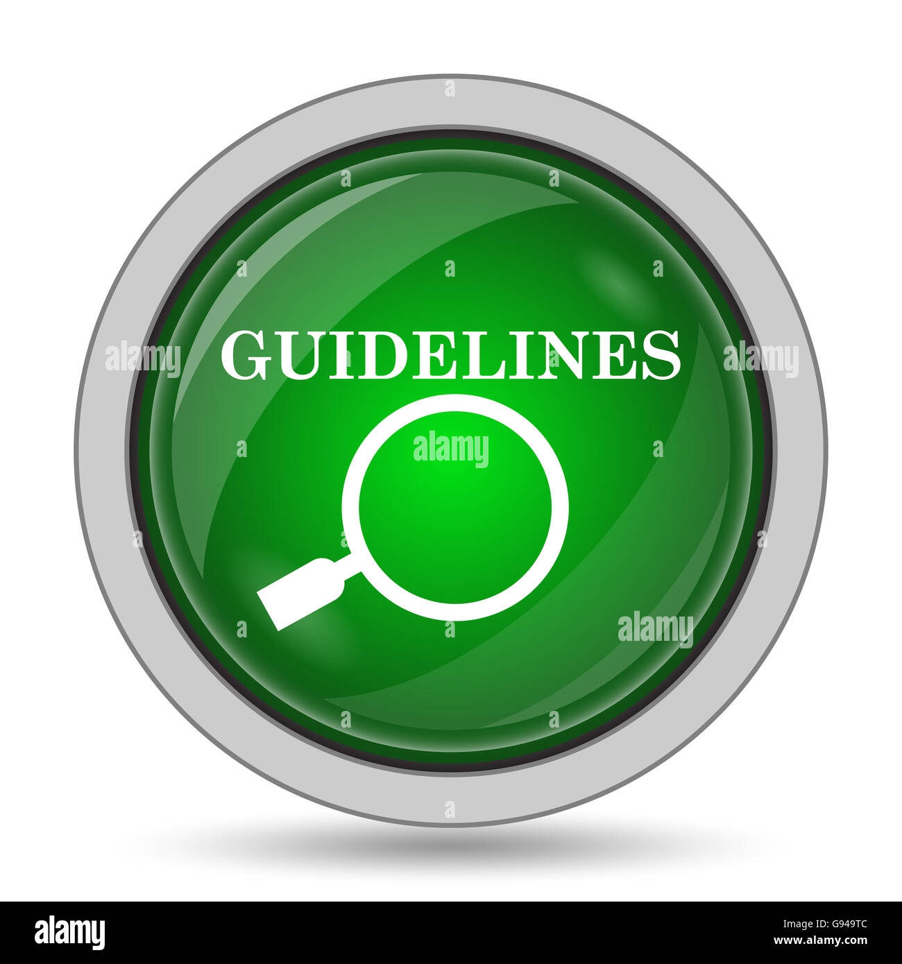 Guidelines icon. Internet button on white background Stock Photo - Alamy