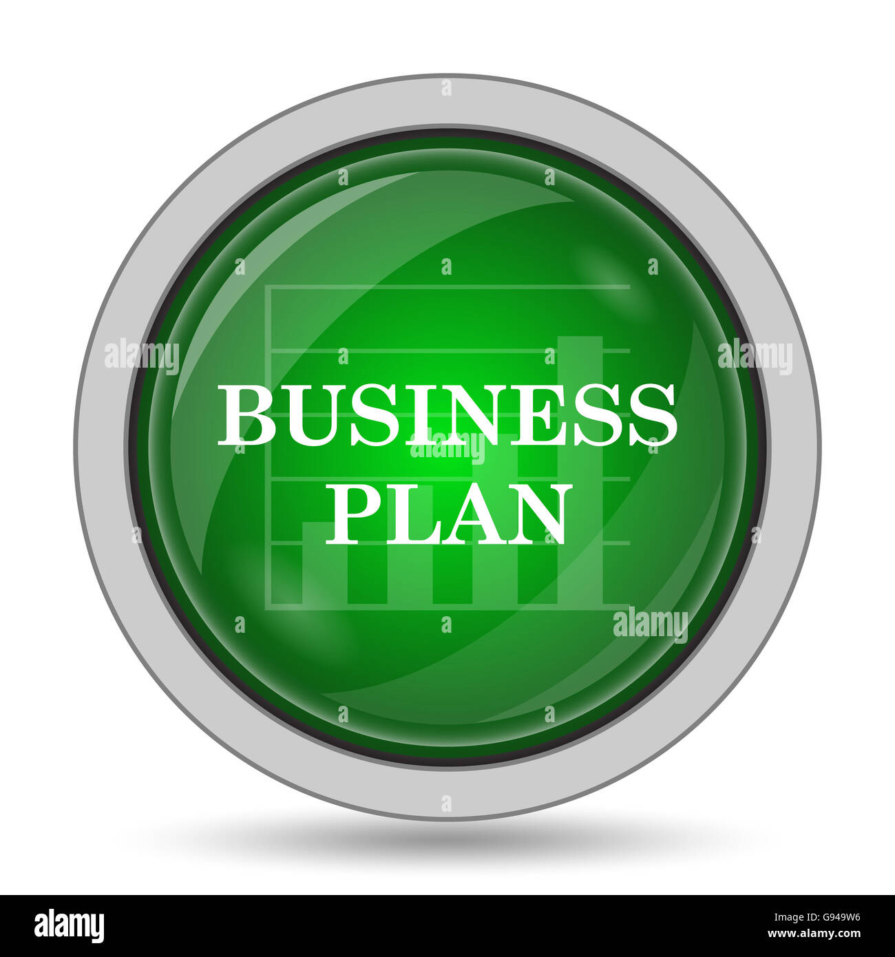 Business plan icon. Internet button on white background Stock Photo - Alamy