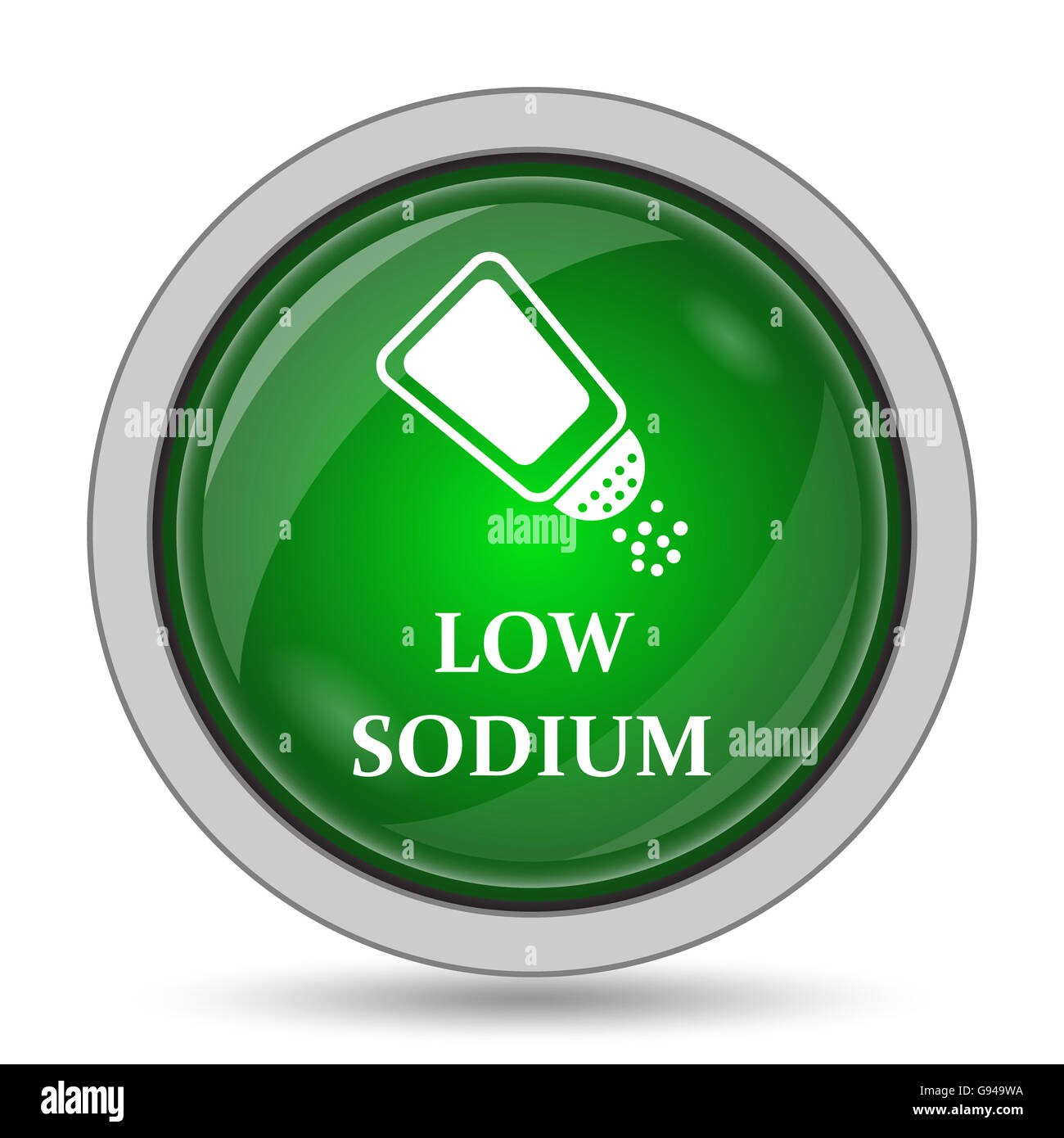 Low sodium icon. Internet button on white background Stock Photo - Alamy