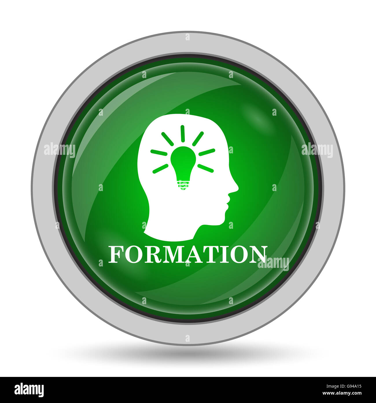 Formation icon. Internet button on white background Stock Photo - Alamy