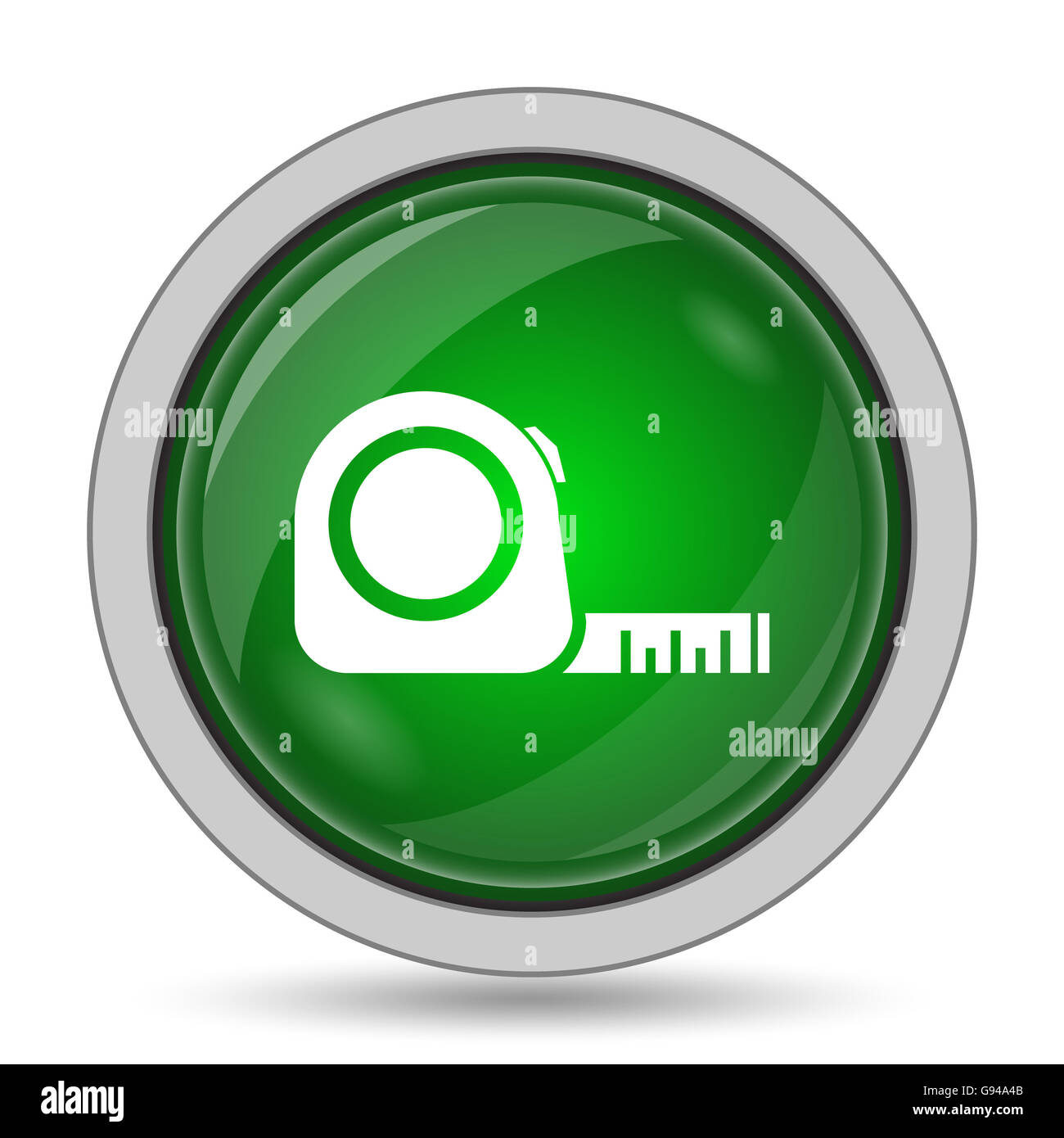 Tape measure icon. Internet button on white background Stock Photo - Alamy