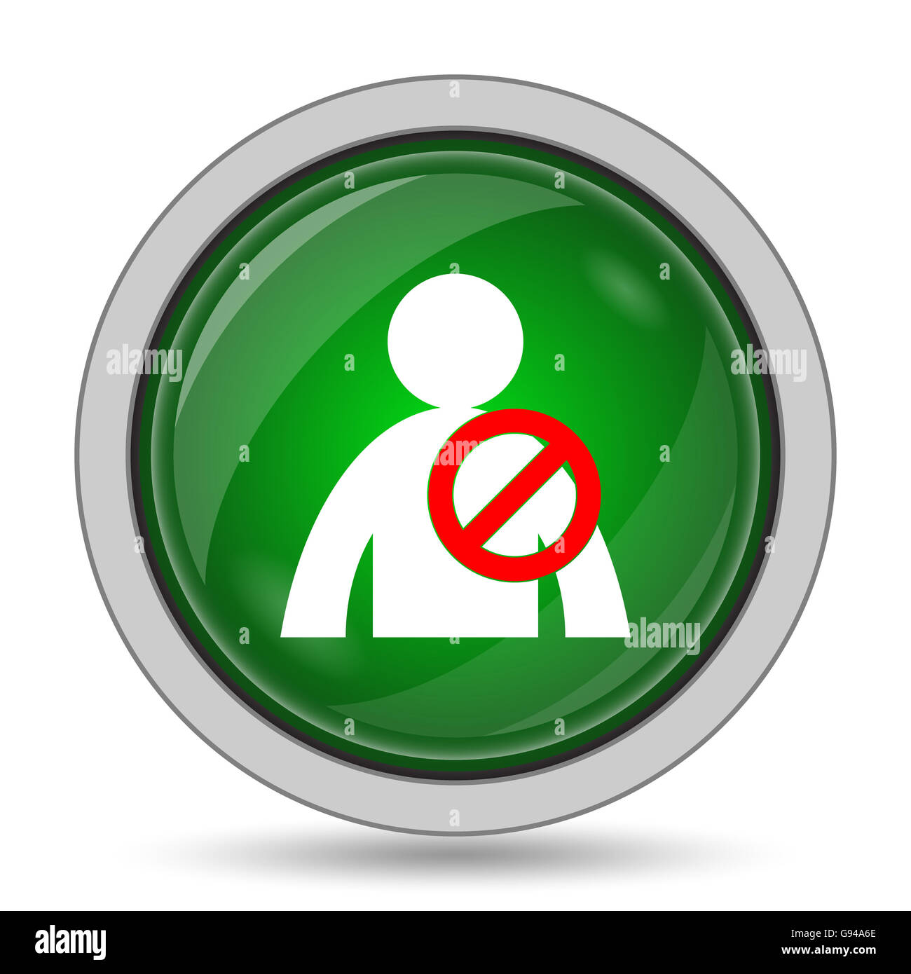 User offline icon. Internet button on white background Stock Photo - Alamy