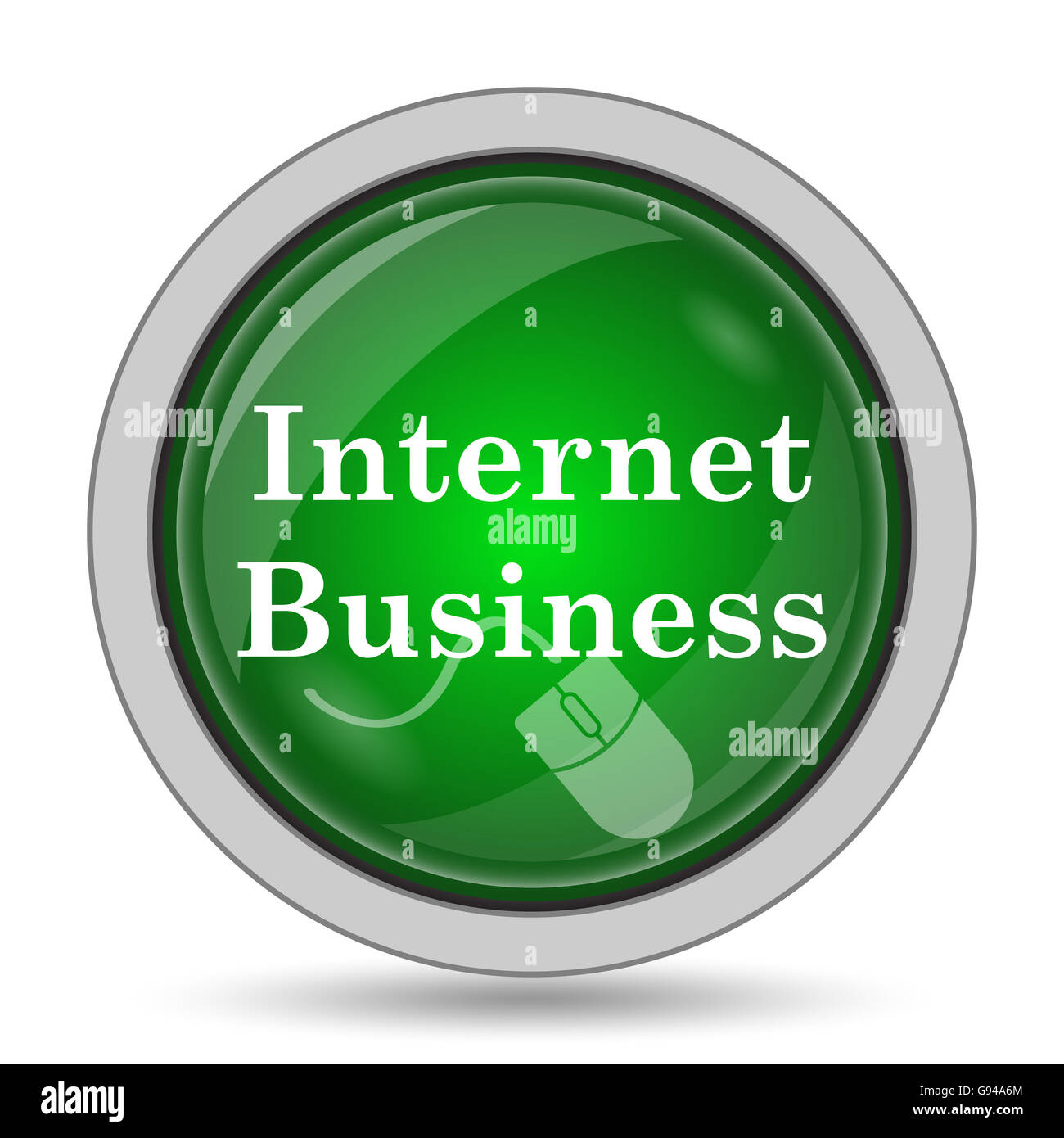 Internet business icon. Internet button on white background Stock Photo ...