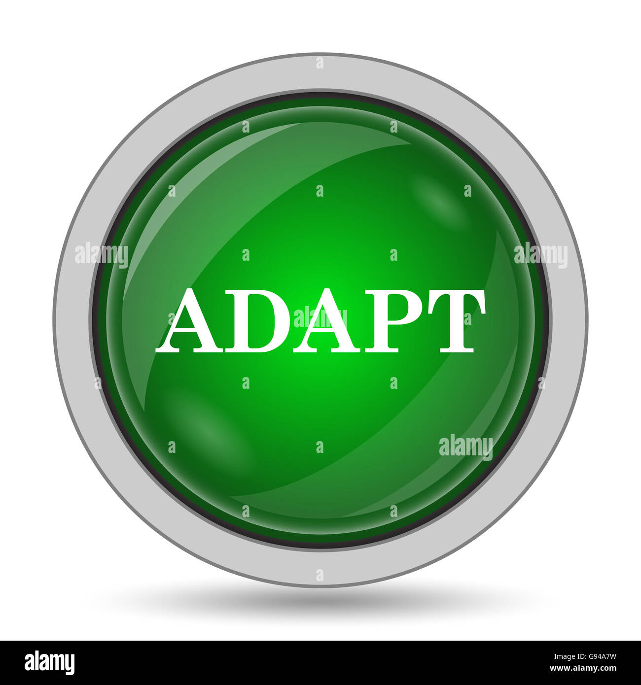 Adapt icon. Internet button on white background Stock Photo - Alamy