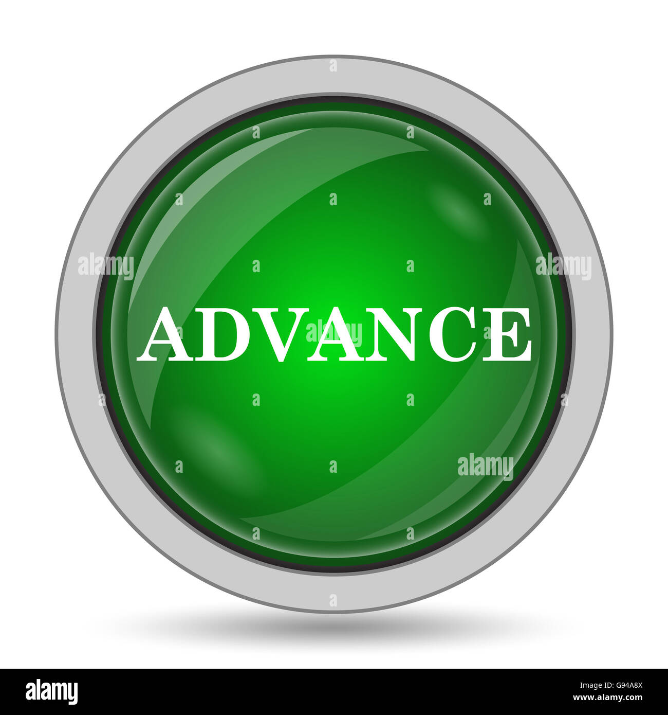 Advance icon. Internet button on white background Stock Photo - Alamy