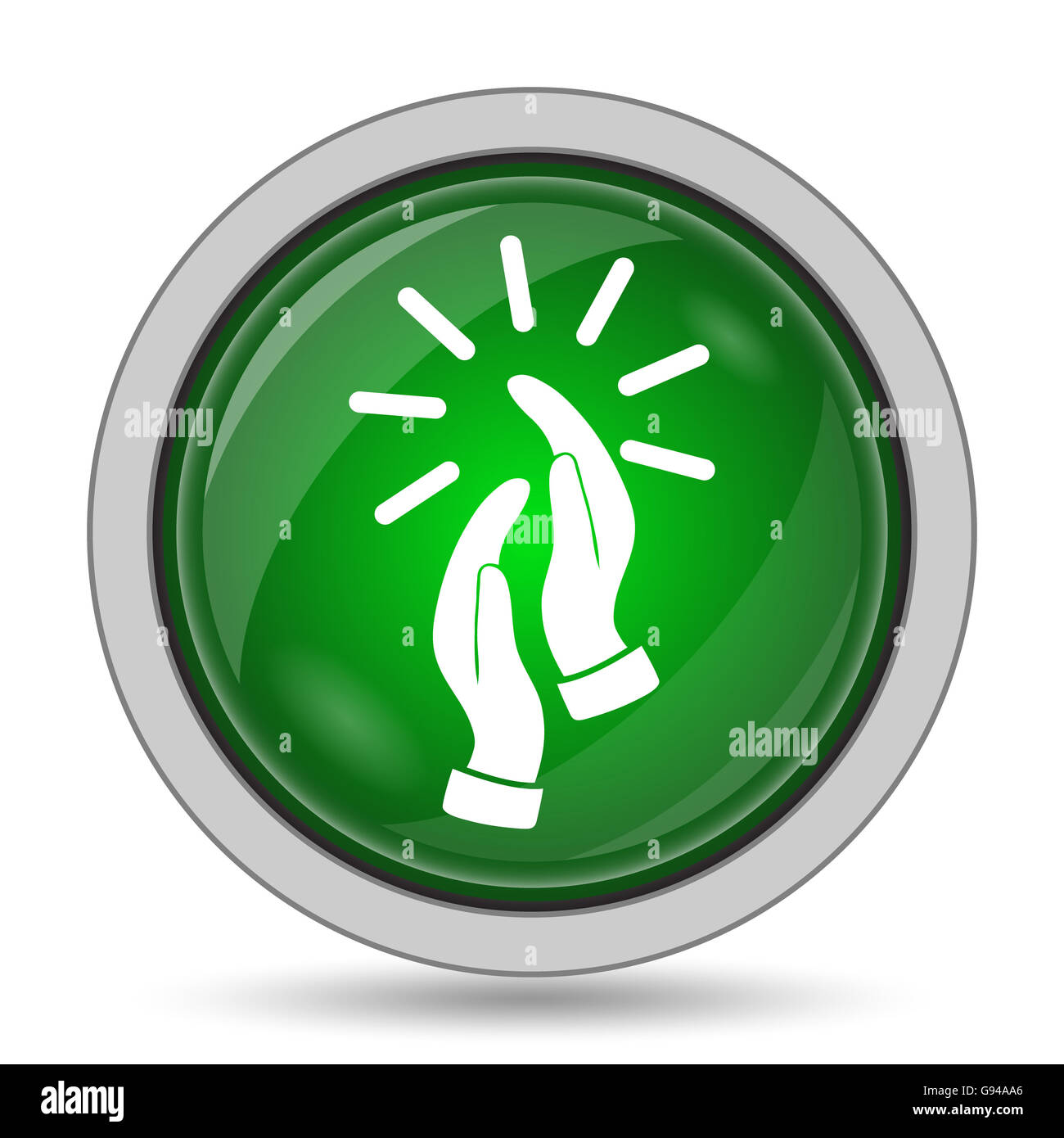 Applause icon. Internet button on white background Stock Photo - Alamy