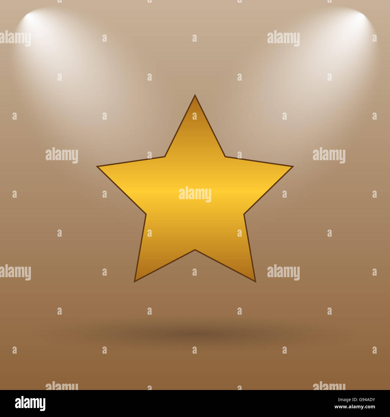 Favorite icon. Internet button on brown background Stock Photo - Alamy