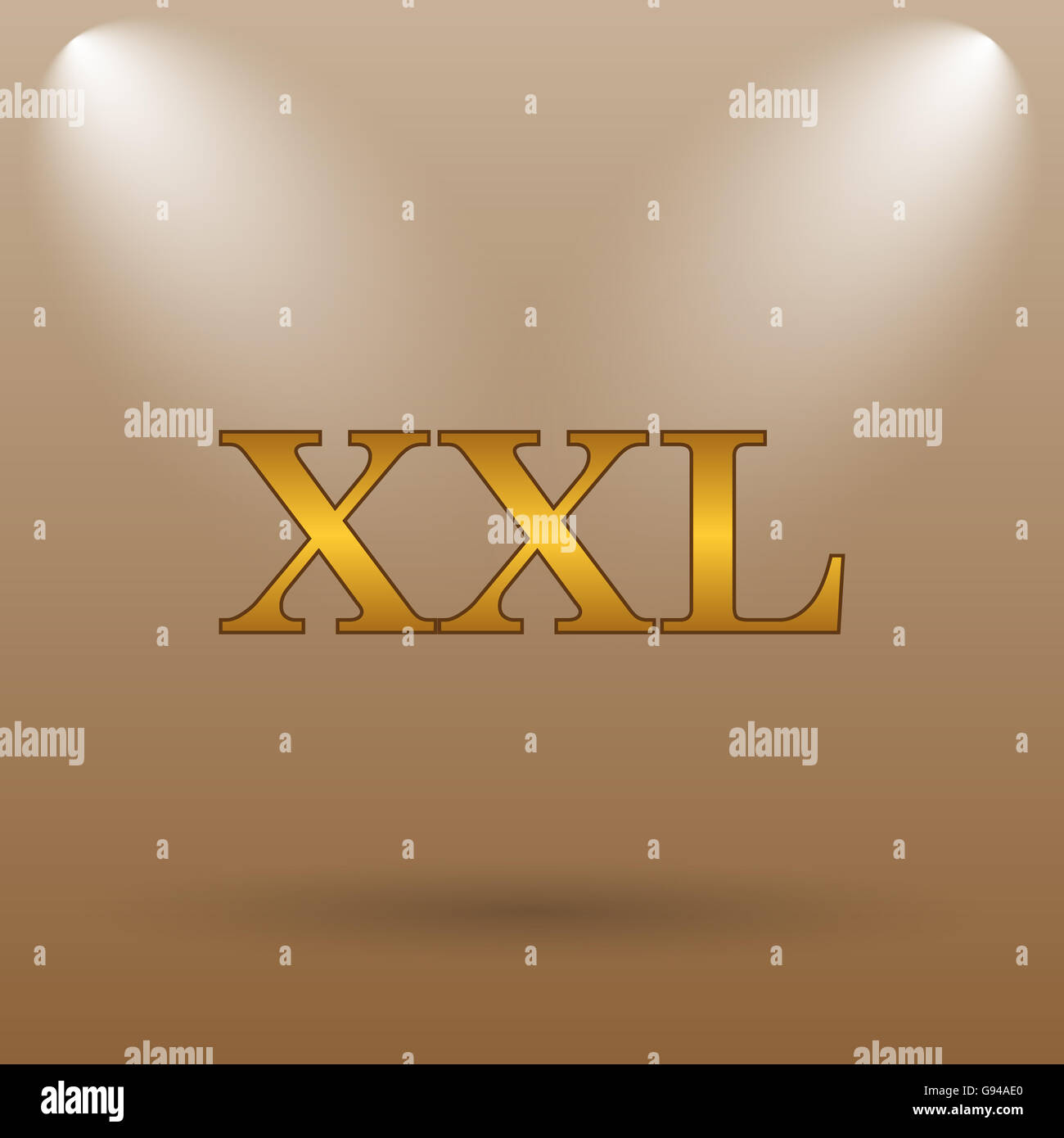 XXL icon. Internet button on brown background Stock Photo - Alamy