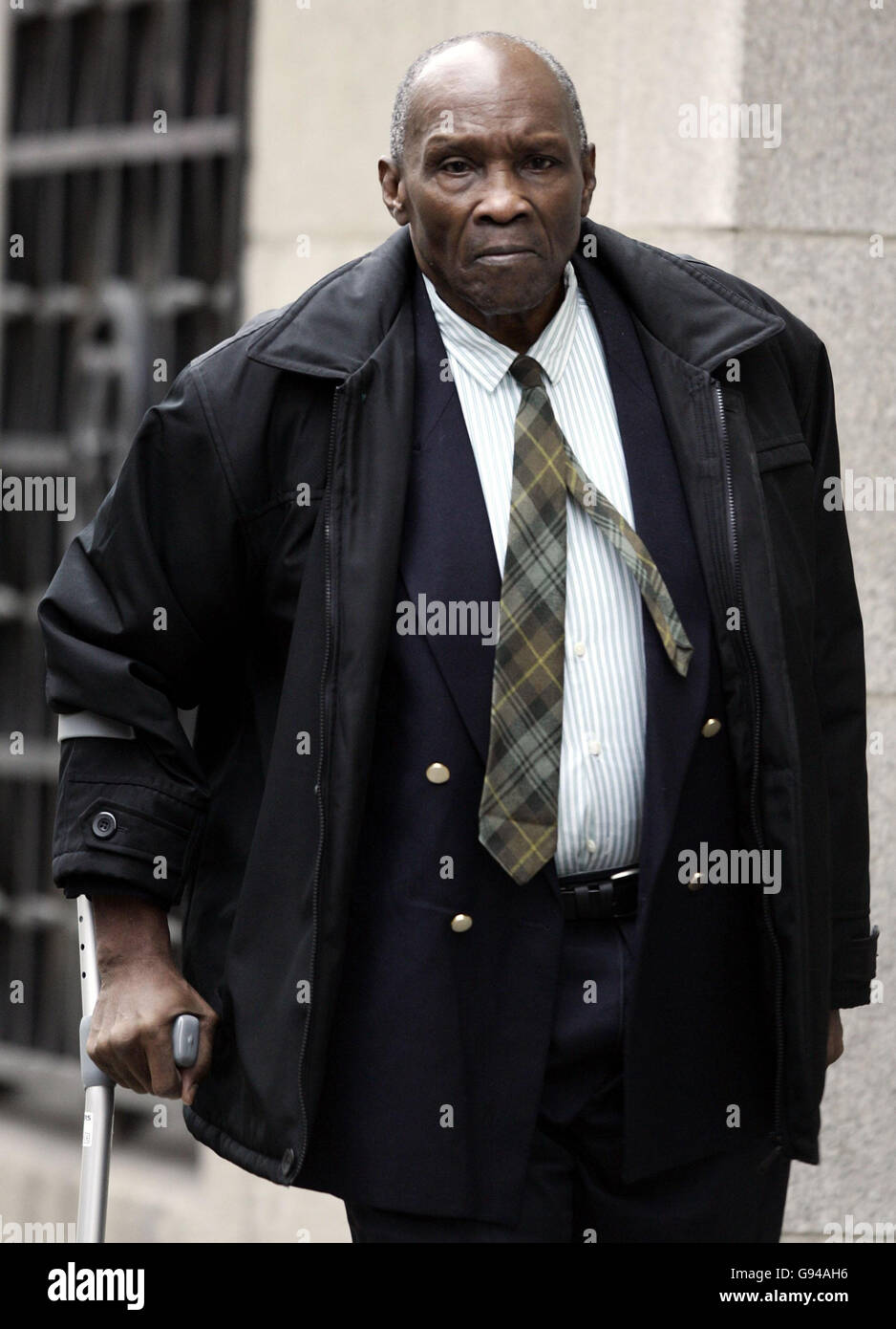 Irvin Allen, an actor who appeared as a James Bond villain, arrives at ...