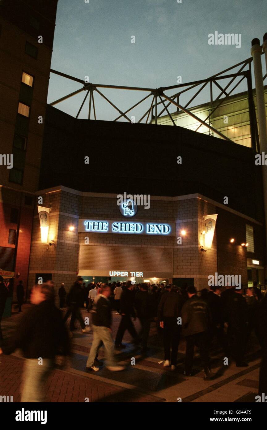 The famous Shed End at Chelsea's Stamford Bridge ground Stock Photo - Alamy