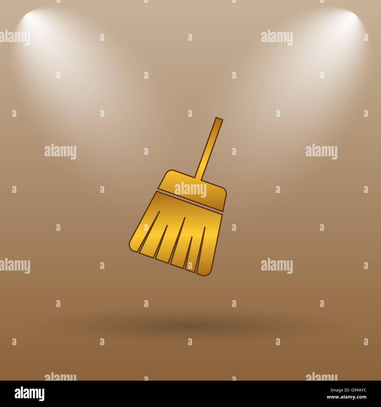 Sweep icon. Internet button on brown background Stock Photo - Alamy