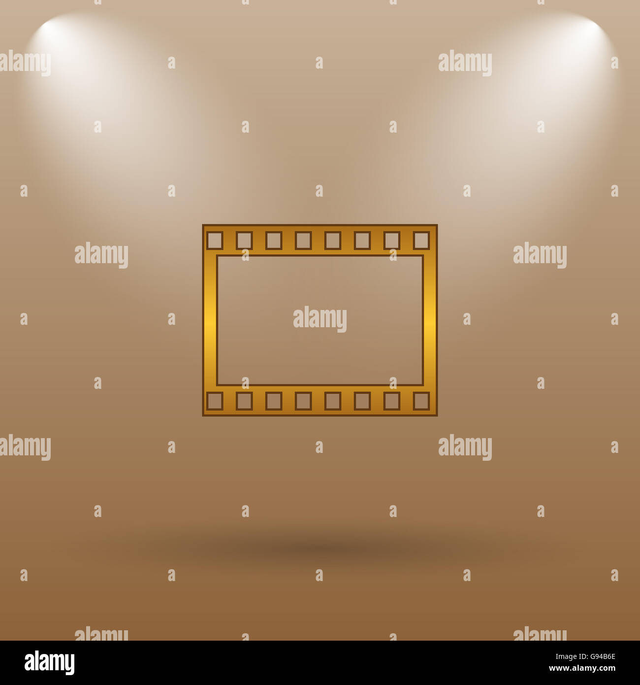 Photo icon. Internet button on brown background Stock Photo - Alamy